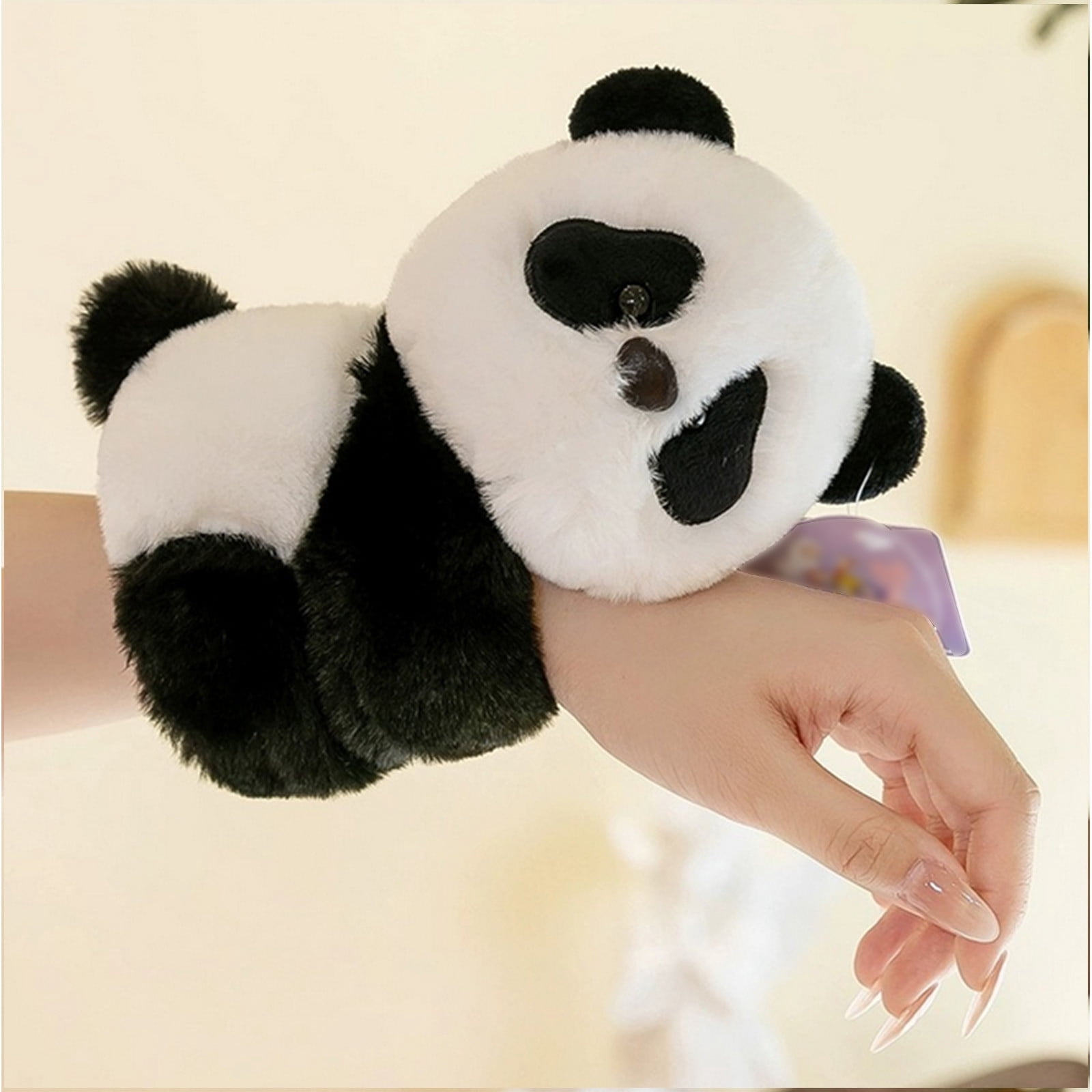 Stuffed Animal Slap Bracelet Novel Panda Interactive Plush Toy Wearable ...
