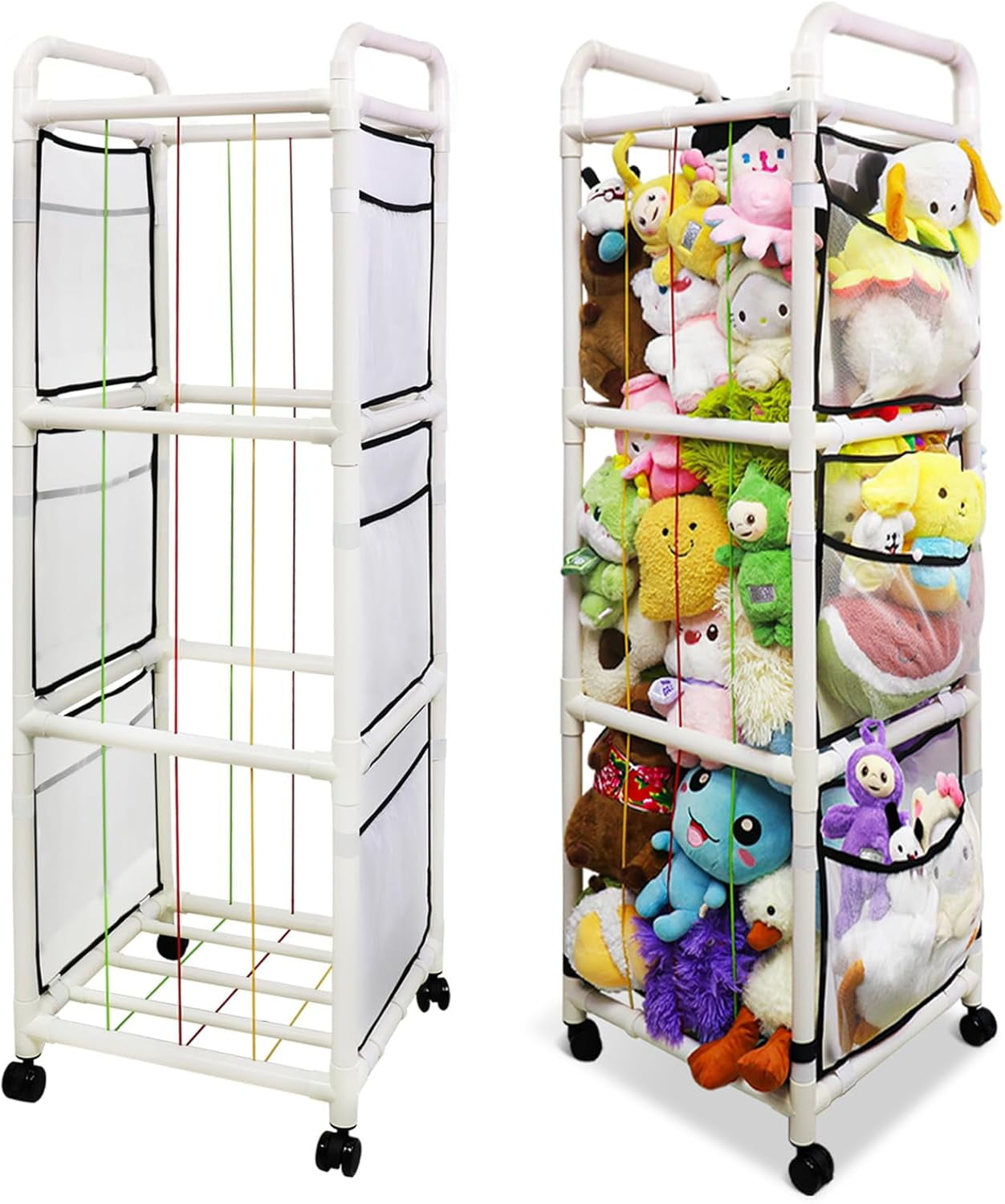 Stuffed Animal Storage 63" Tall Corner Stuffed Animal Zoo ABS Holder ...