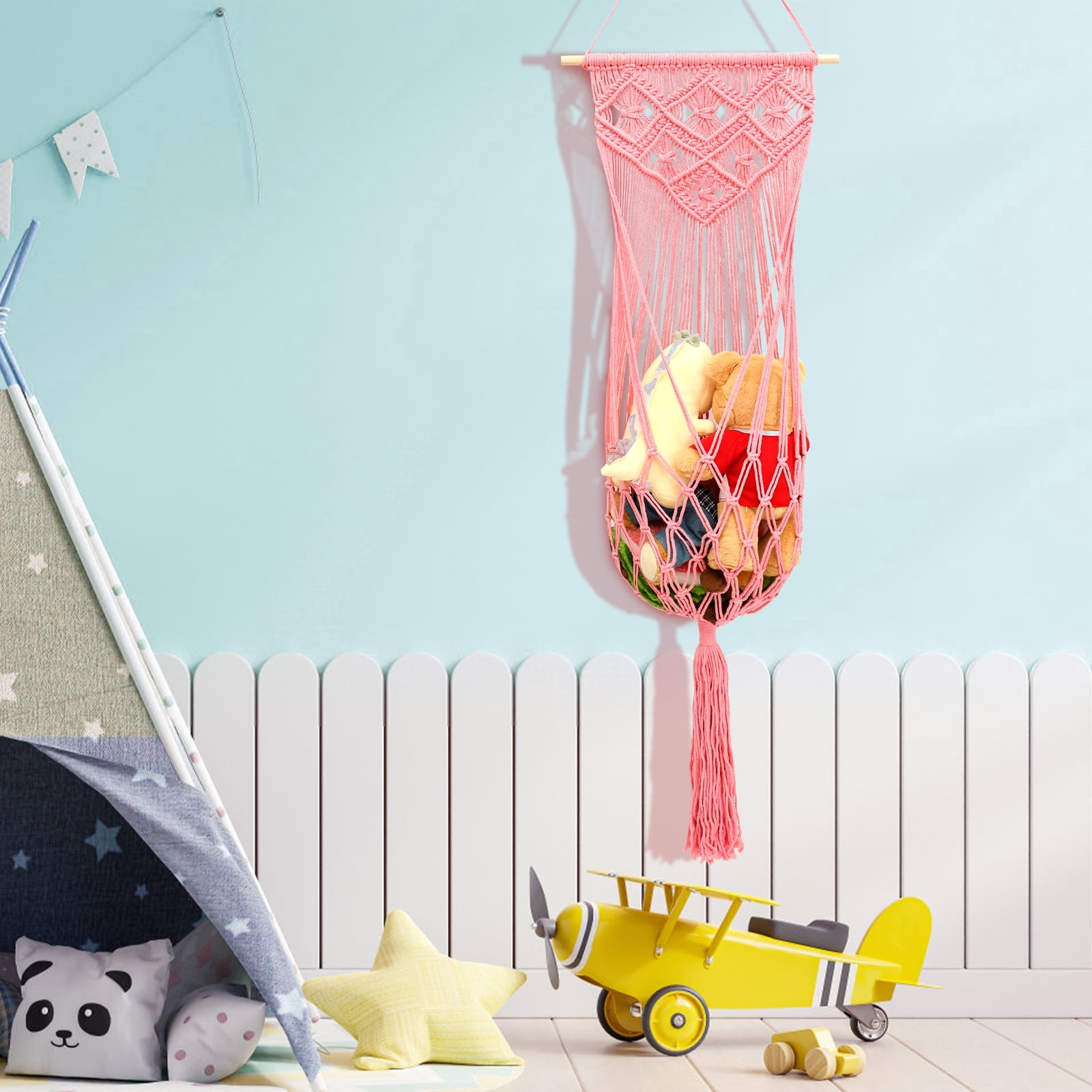 Stuffed Animal Storage Hammock Wall Hanging Toy Hammock Net Space ...