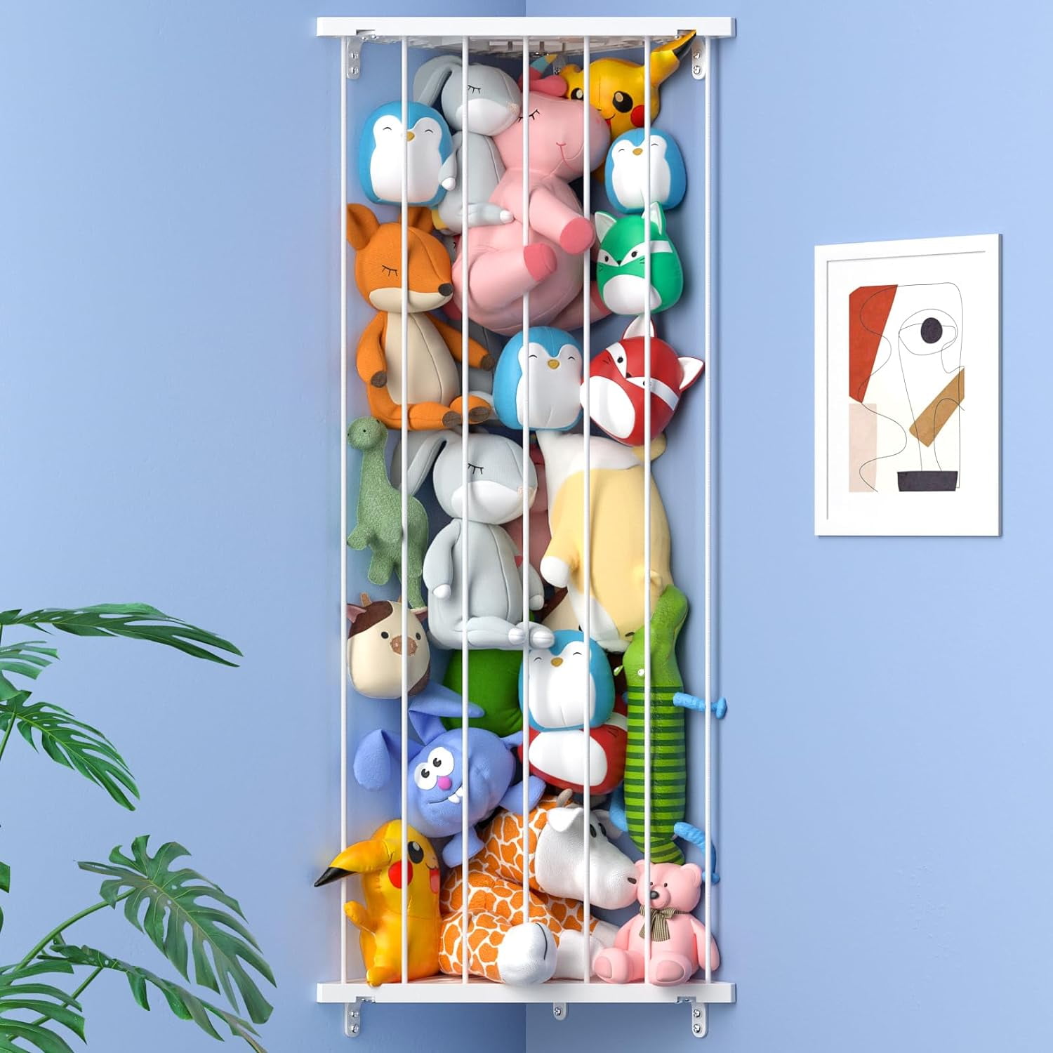 Stuffed Animal Storage Toy Organizer(Patented) - Corner Stuffed Animal ...