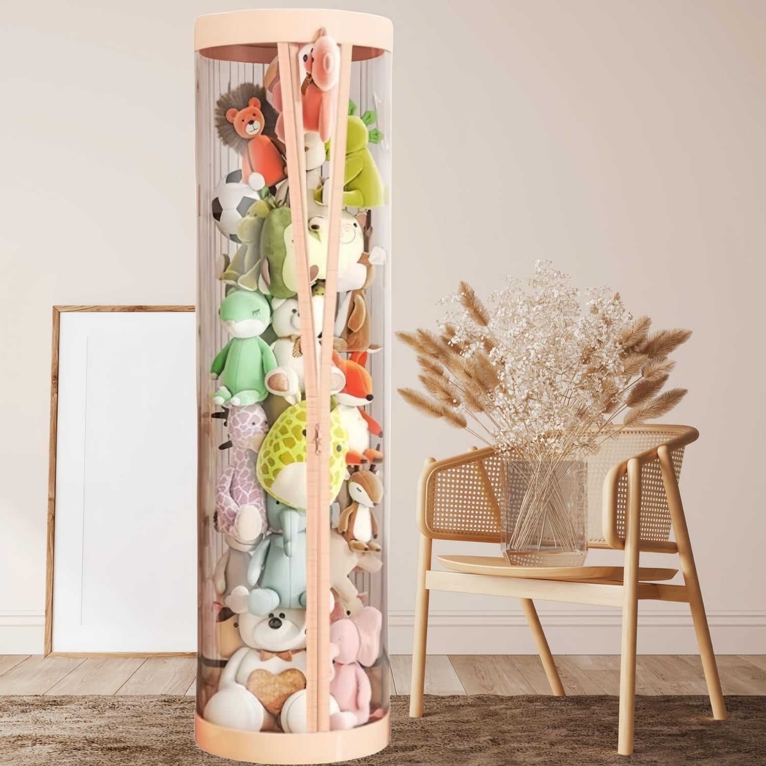 Stuffed Animal Storage Toy Organizer - Visible Storage Bucket - Doll ...