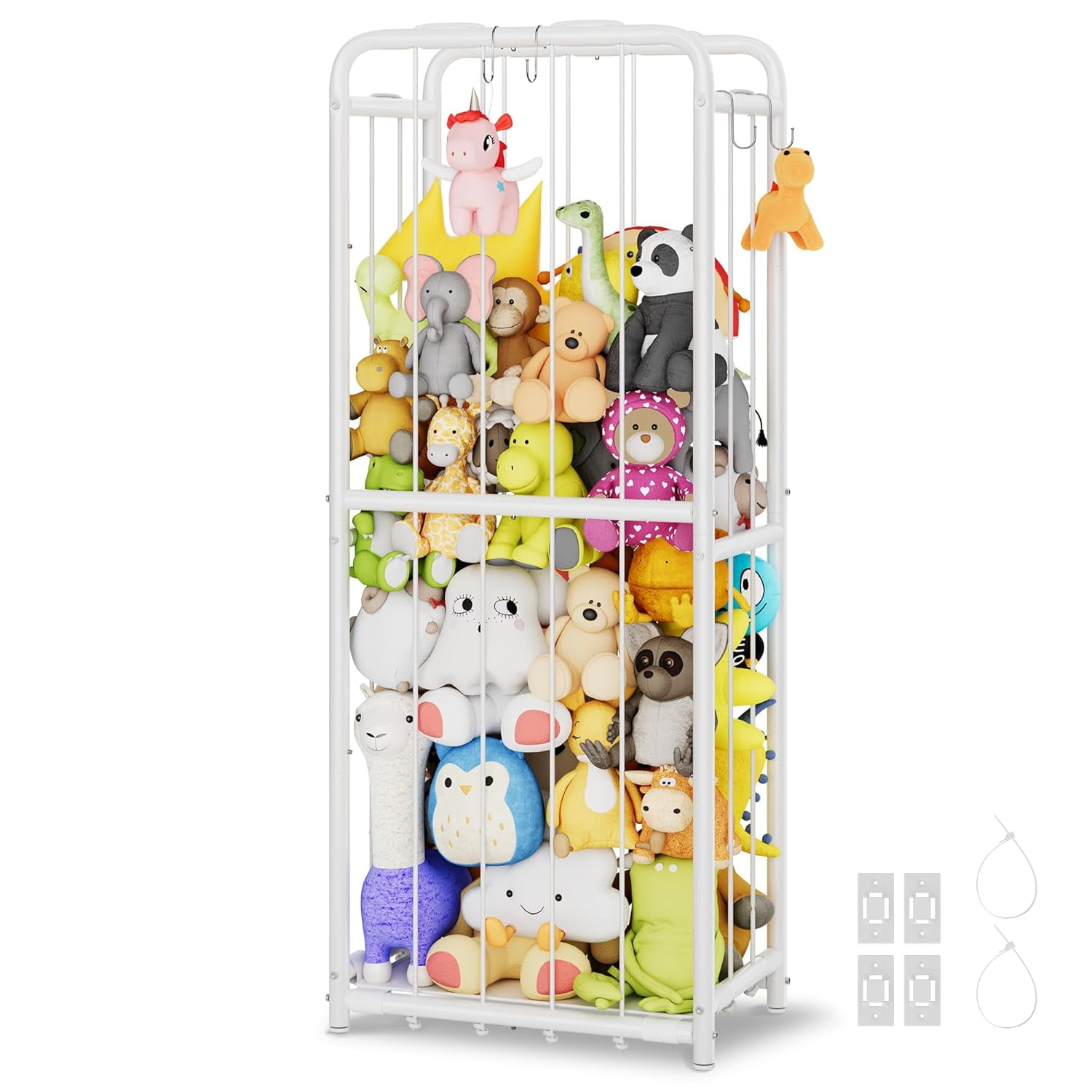 Stuffed Animal Storage Tube, Large Stuffed Animal Holder with Elastic ...