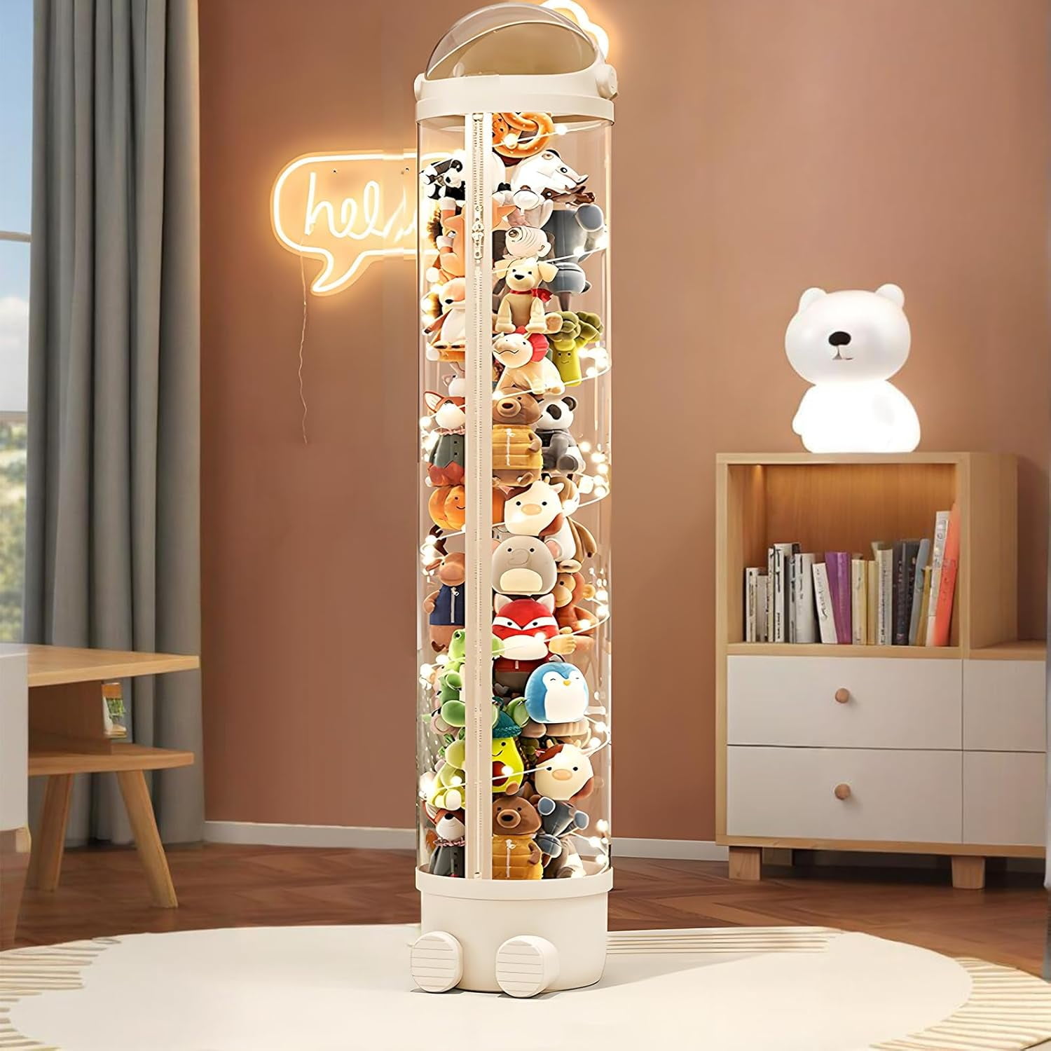 Stuffed Animal Storage Tube, Toy Storage Tube, Clear Toy Organizer with ...