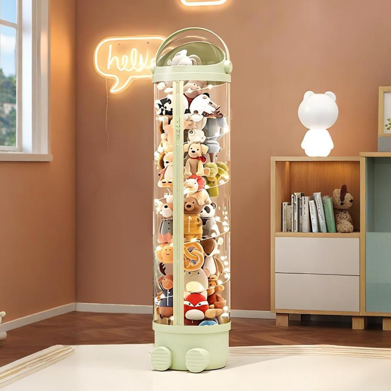 Stuffed Animal Storage Tube, Toy Storage Tube, Clear Toy Organizer with ...