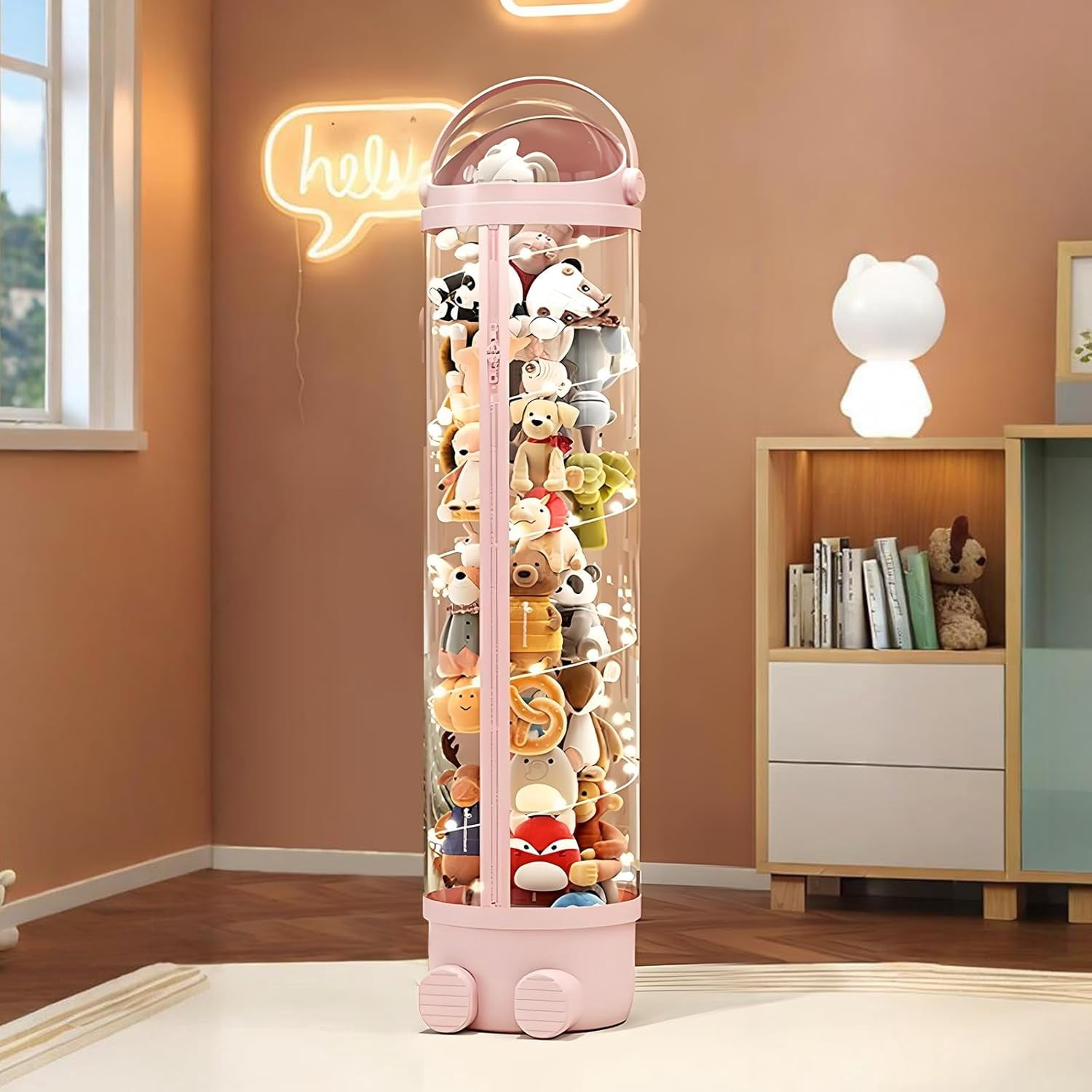 Stuffed Animal Storage Tube, Toy Storage Tube, Clear Toy Organizer with ...