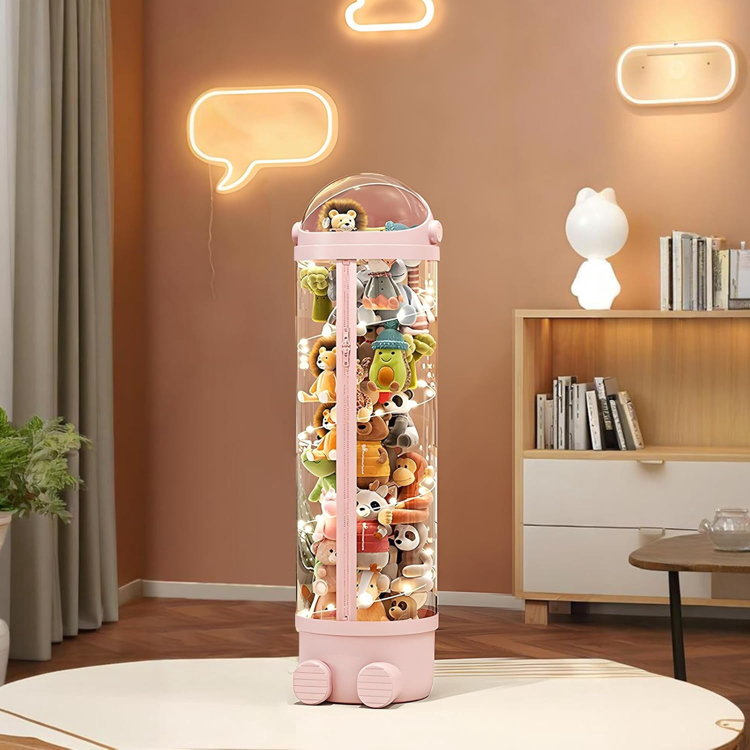 Stuffed Animal Storage Tube, Toy Storage Tube, Clear Toy Organizer with ...