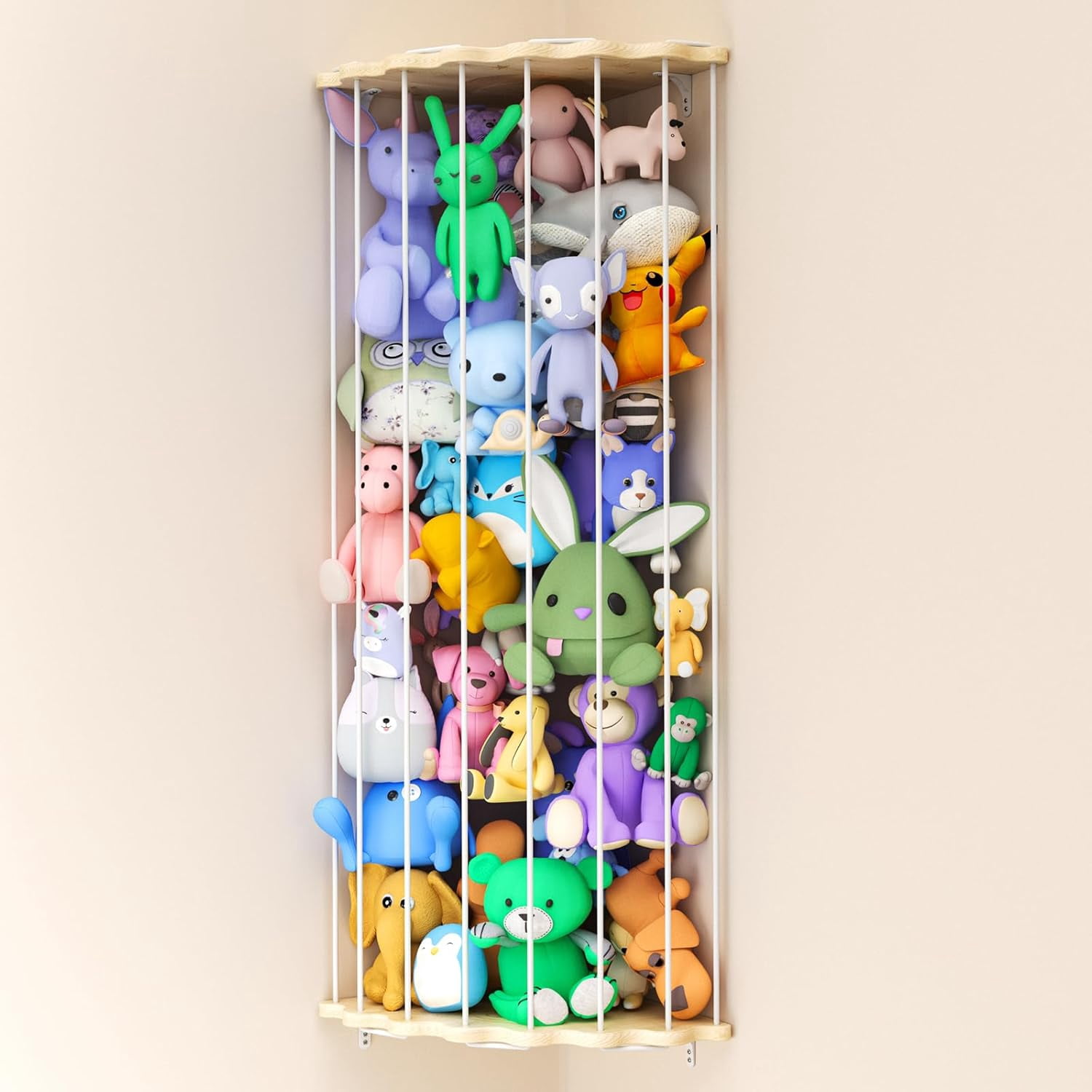 Stuffed Animal Storage, Wall Hanging Stuffed Animal Holder with Moon ...