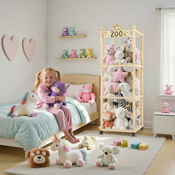 Stuffed Animal Storage Zoo Tower - Walmart.com
