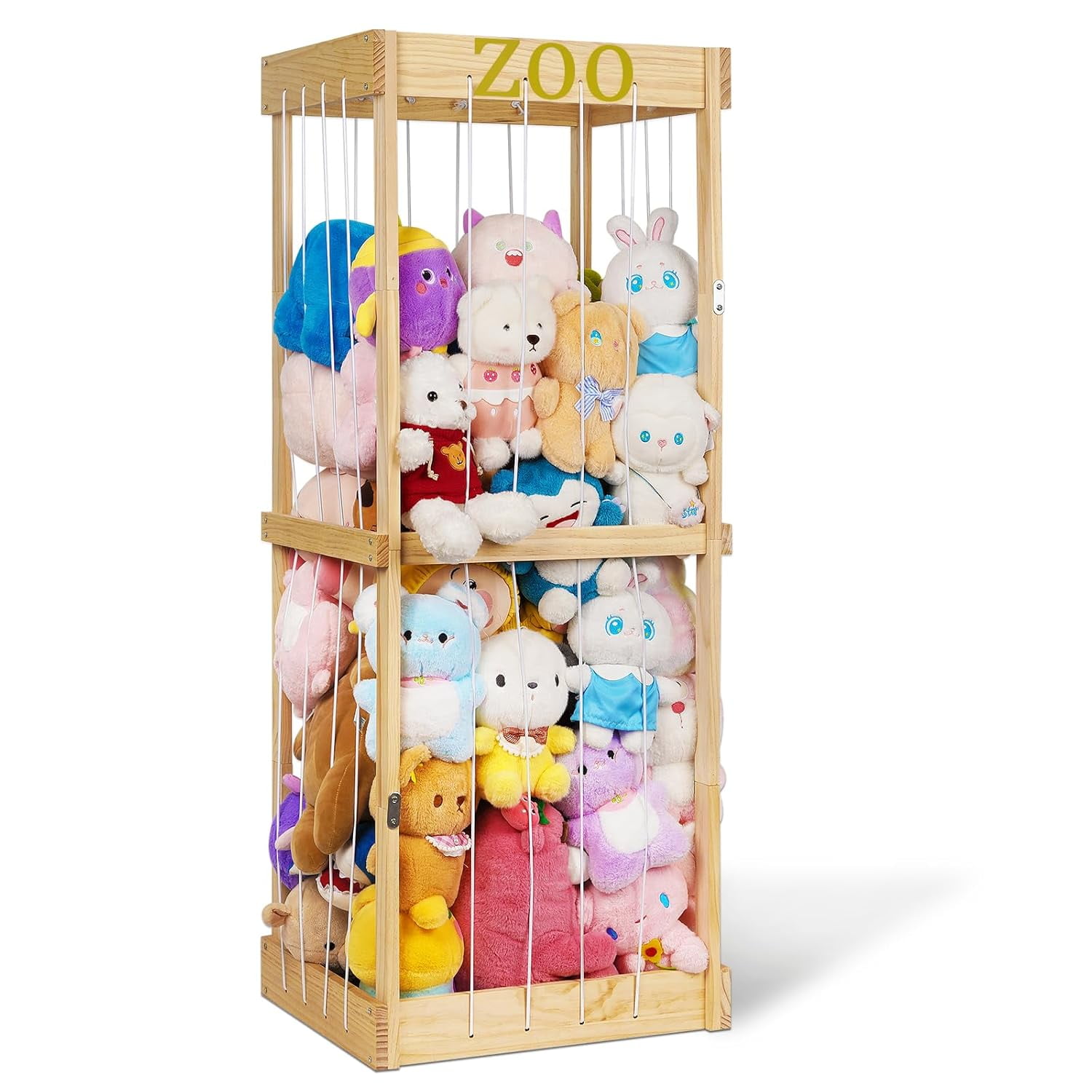 Stuffed Animal Zoo Stuffed Animal Storage Wood Plushie Storage Stuffed ...