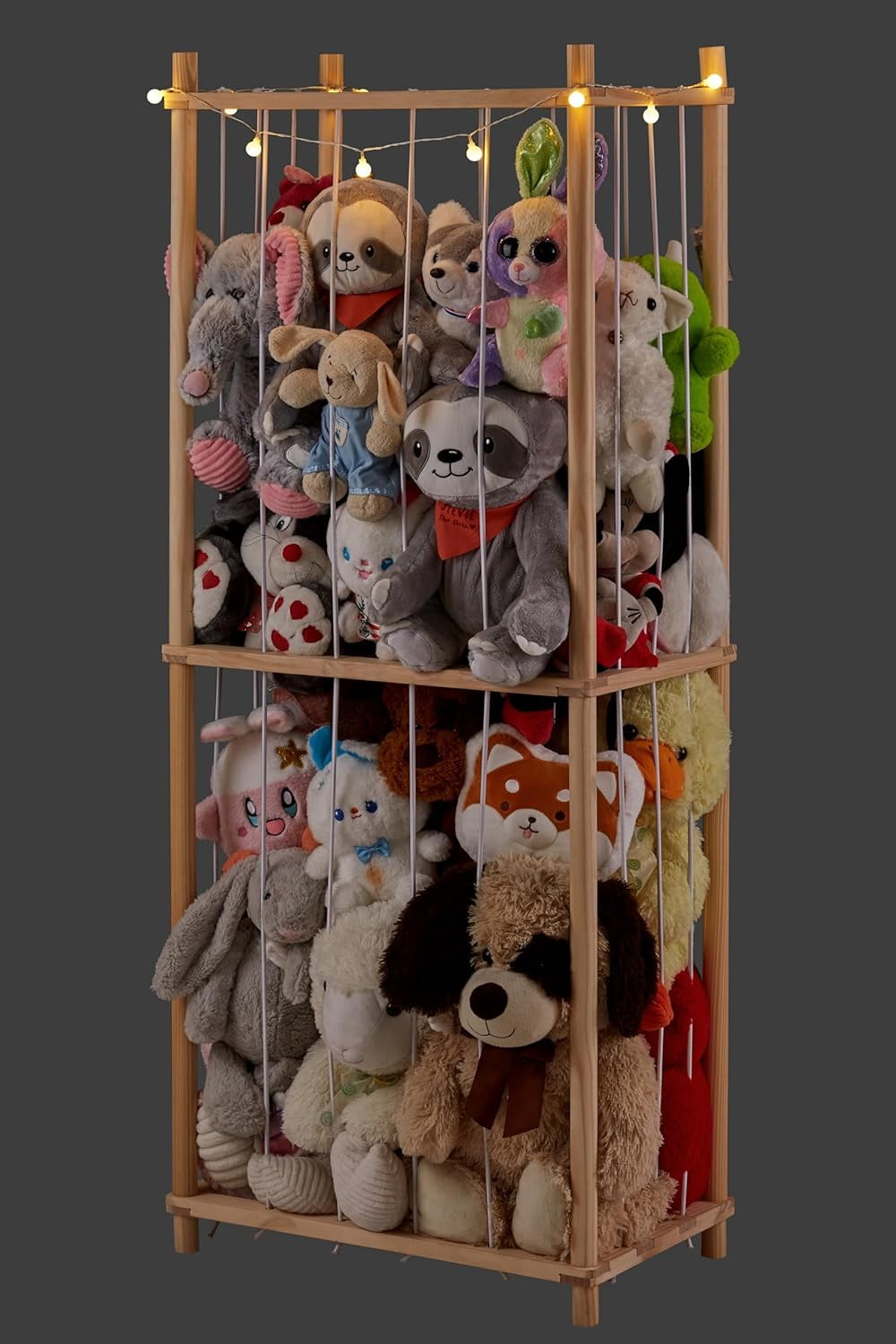 Stuffed Animal Zoo Storage w/Lights - Standing Storage Organizer ...