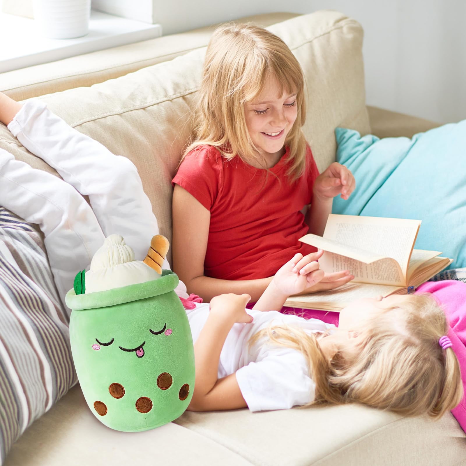 Stuffed Animals, Easter Stuffed Animal, Stuffed Bubble Tea Plush Strawberry Pillow, Cartoon ...