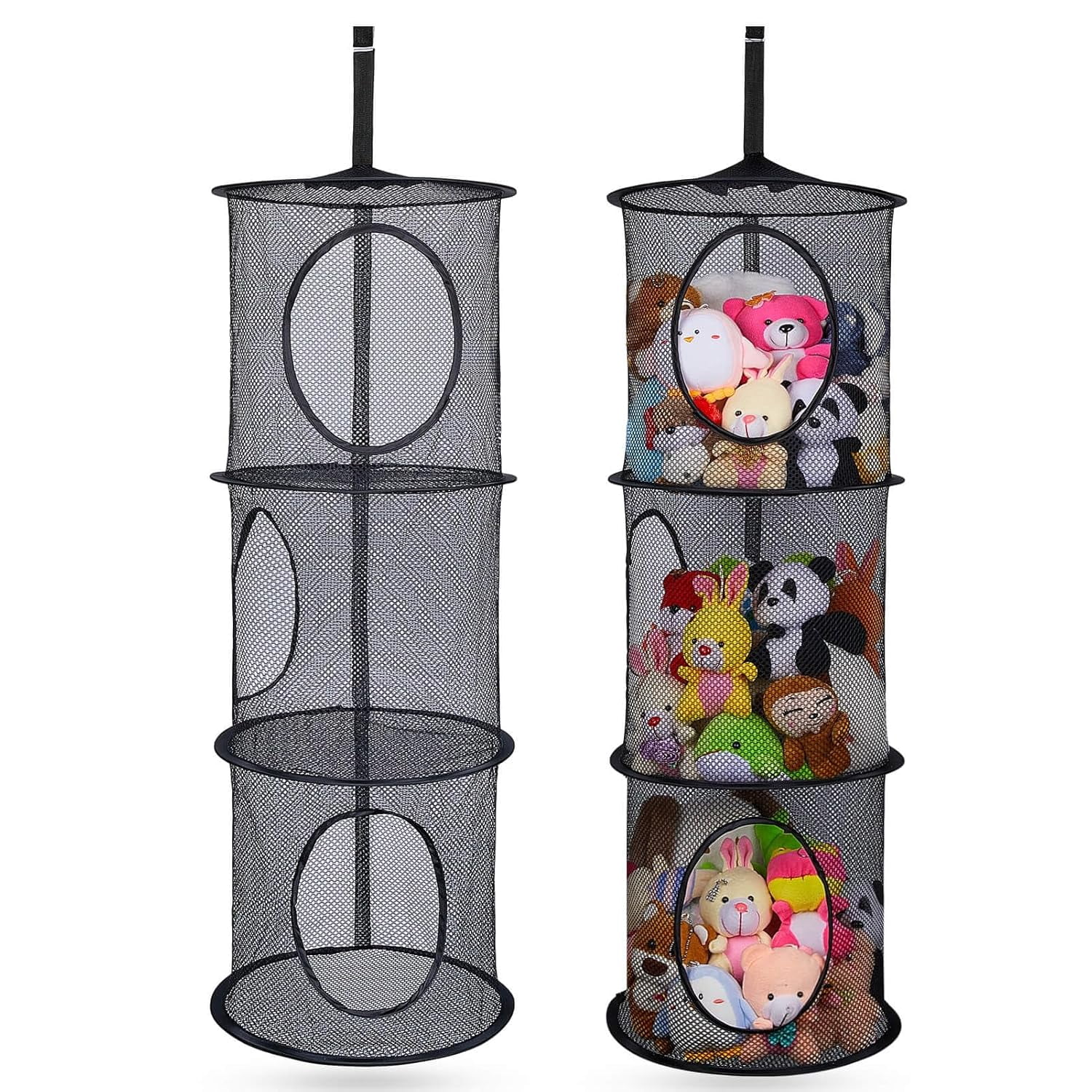 Stuffed Animals Net or Hammock 2 Pcs Stuffed Animals Storage Toy Net ...