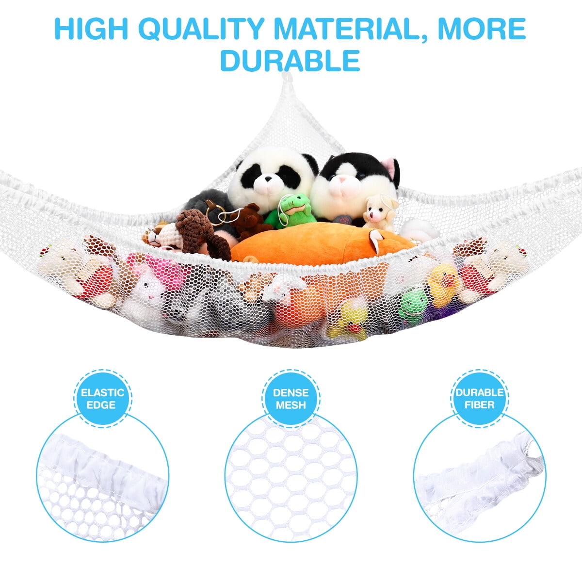 Stuffed Animals Net Or Hammock Large,55 inch Toy Hammock Macrame Stuff ...