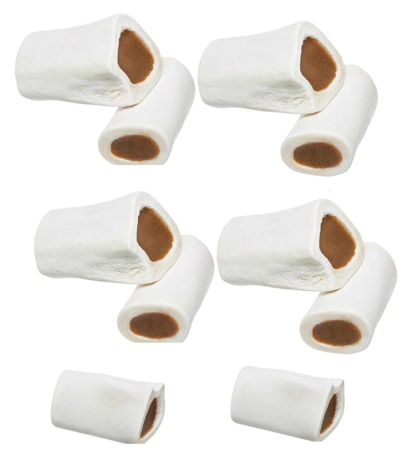 Stuffed Bully Shin Bones 4 Inch Refillable Nutritious Hard Dog Dental ...