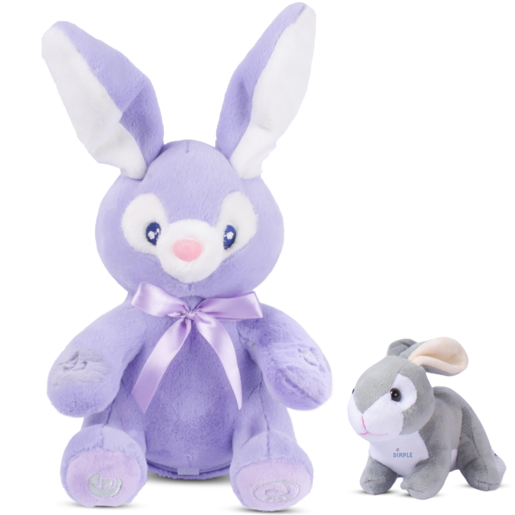 Stuffed Bunny Set - Bella Animated Interactive Purple Bunny with Peek-a ...
