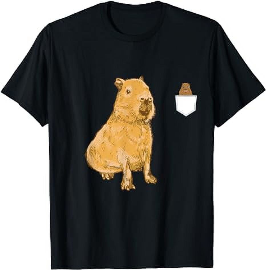 Stuffed Capybara Capy Bara Capibara Stuff Cappy Barra Pocket T-Shirt ...