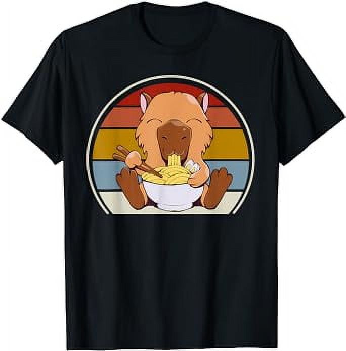 Stuffed Capybara Capy Bara Capibara Stuff Cappy Barra Ramen T-Shirt ...