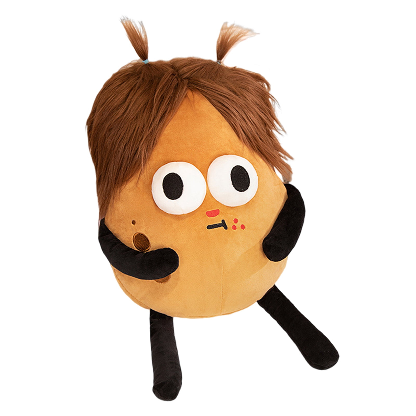 Stuffed Cartoon Potato Plush Toy Brown Hair Sausage-shaped Lip Cute ...