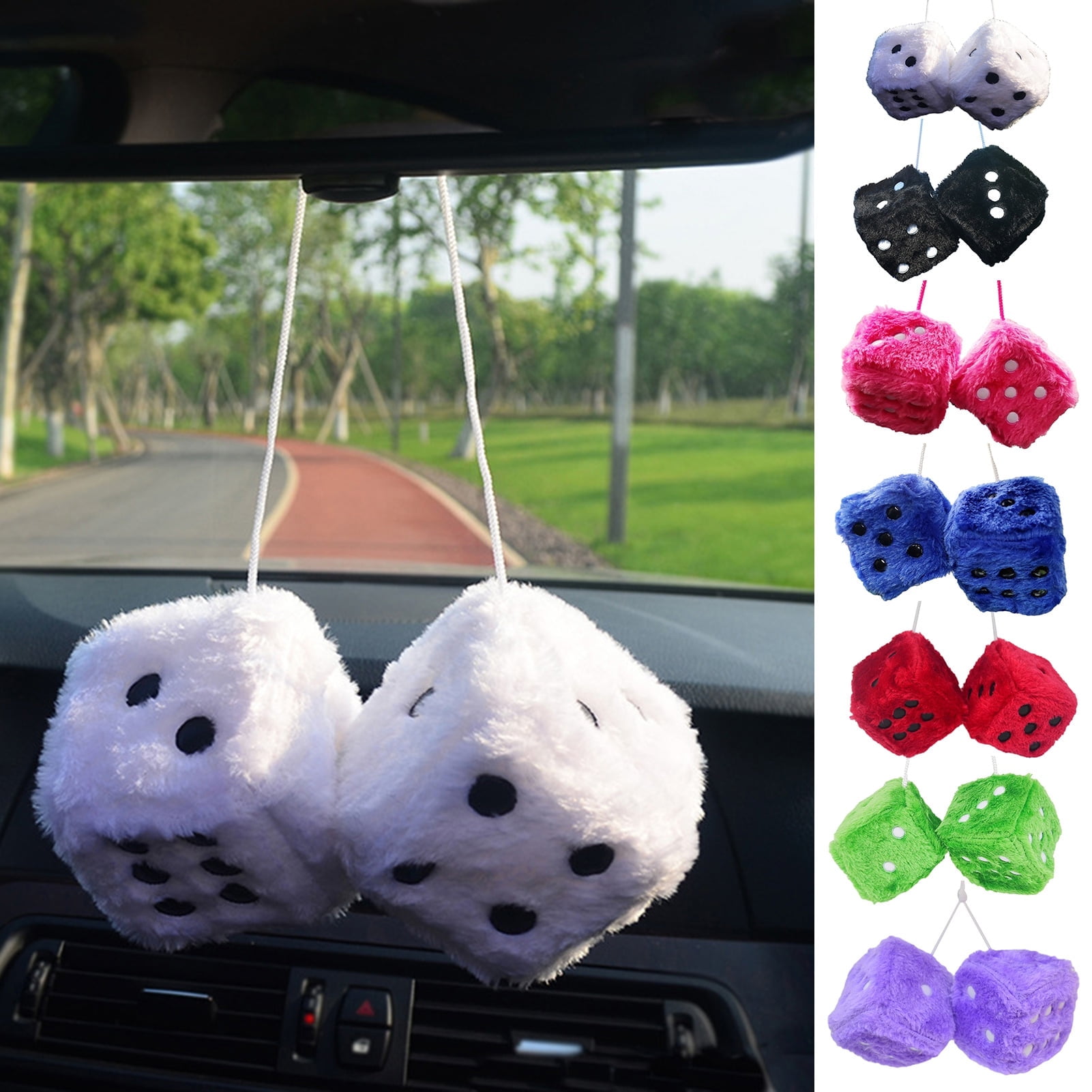 Stuffed Dice Toy Colorful 6cm Cube - Fluffy Dot Dice Plushies ...
