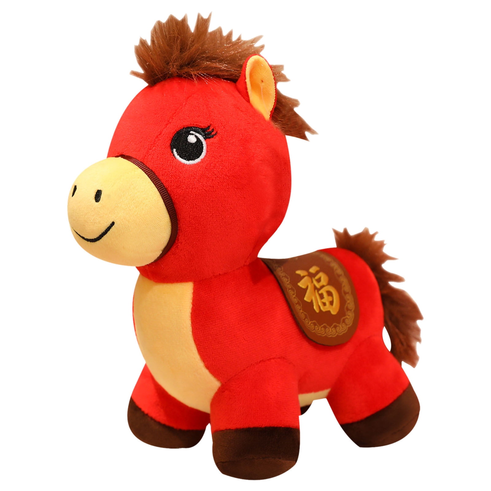 Stuffed Foal Plush Toy 2026 Chinese Zodiac Red Horse Toy Desktop Mascot ...