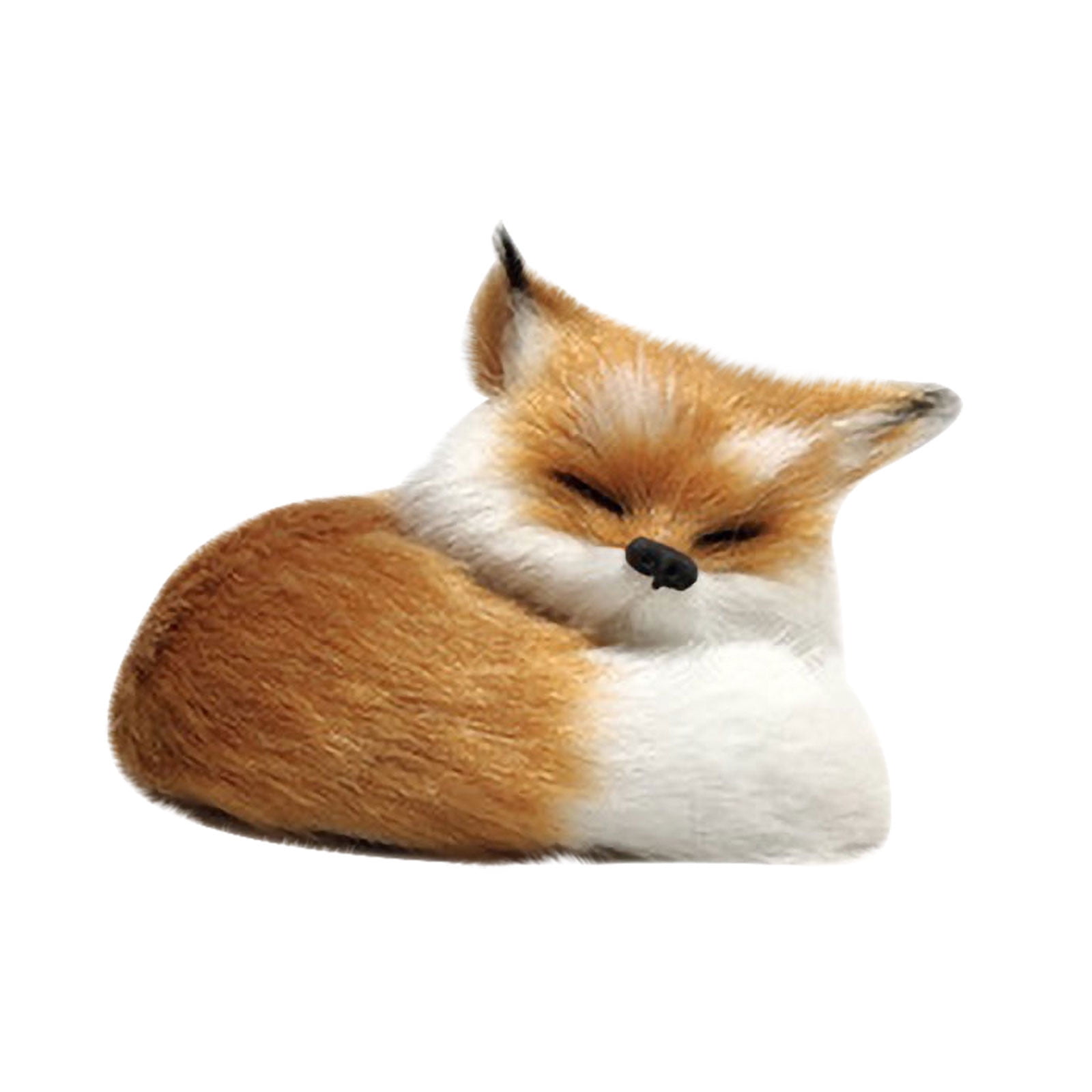 Stuffed Fox Plush Ornament Fox Stuffed Animal Simulation Furry Fox ...