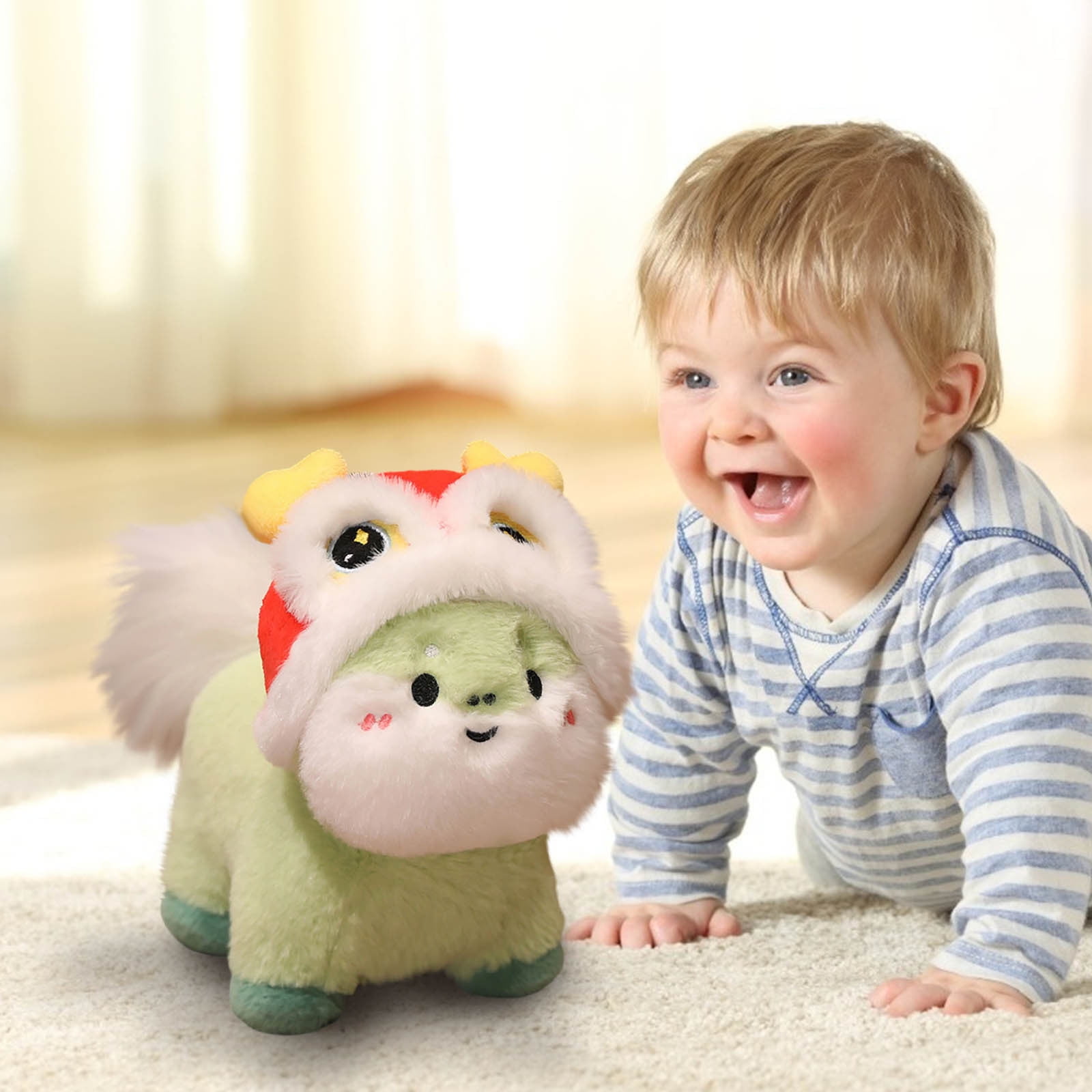 Stuffed Horse Toy Doll In A Playful Pose, Plush Companion For Home ...