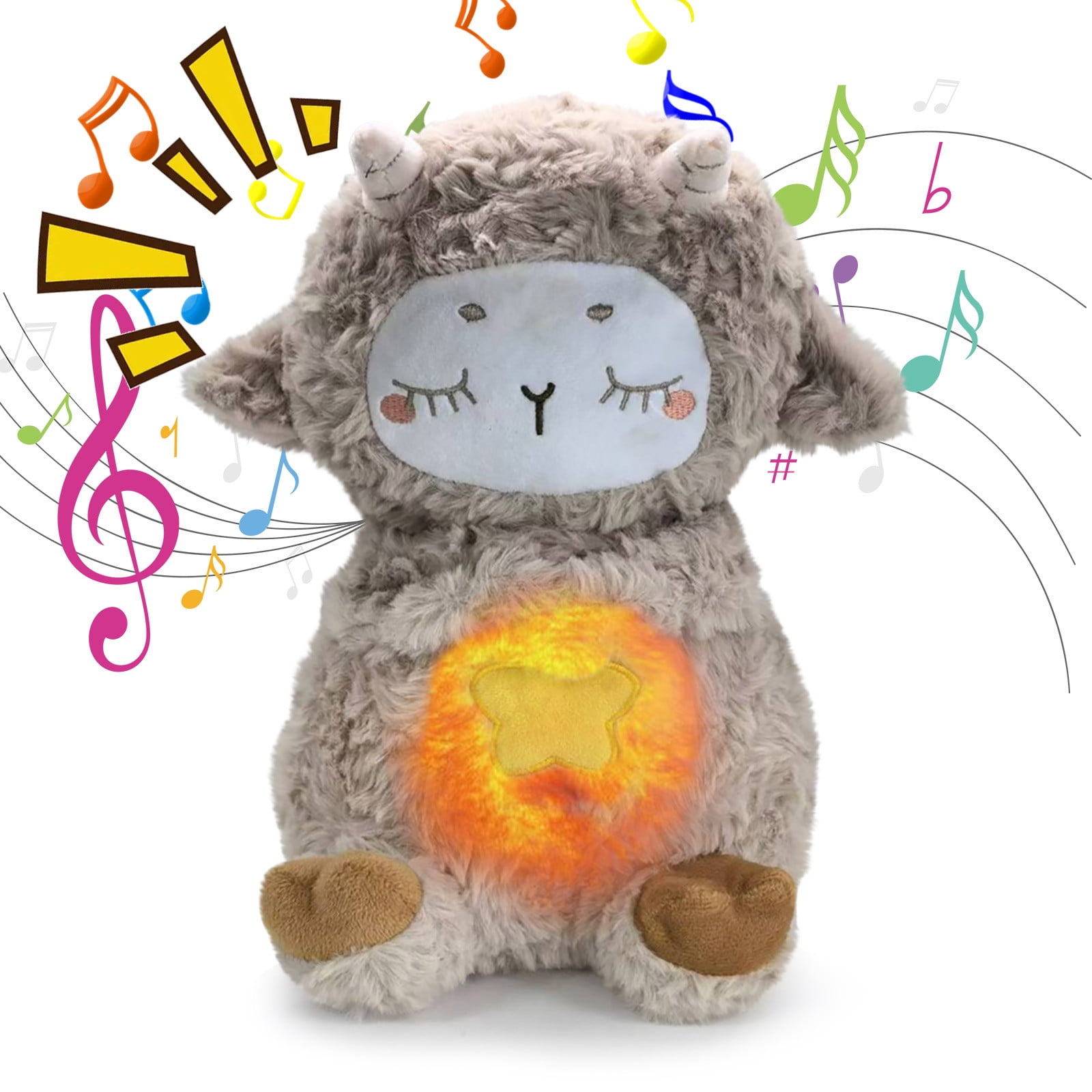 Stuffed Lamb Soothing Doll - Musical Lullaby Toy for Babies Lamb ...
