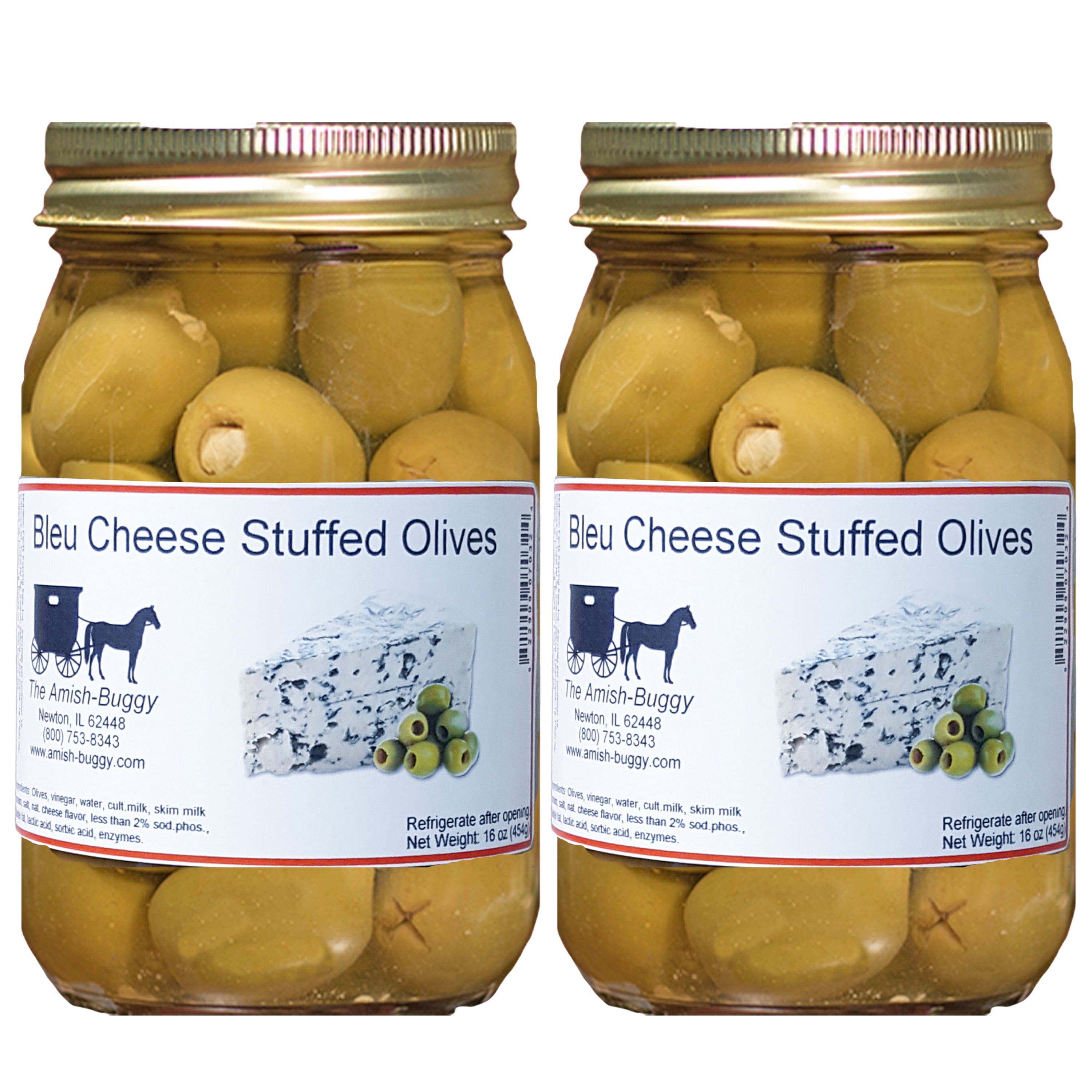Stuffed Large Olives - Two 16 oz. Jars (Bleu Cheese Stuffed Olives ...