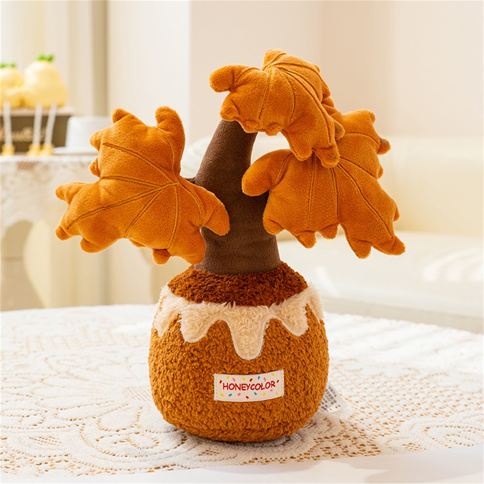 Stuffed Potted Plants Plush Doll, Maple Plush Toy, Plush Plants Plush ...