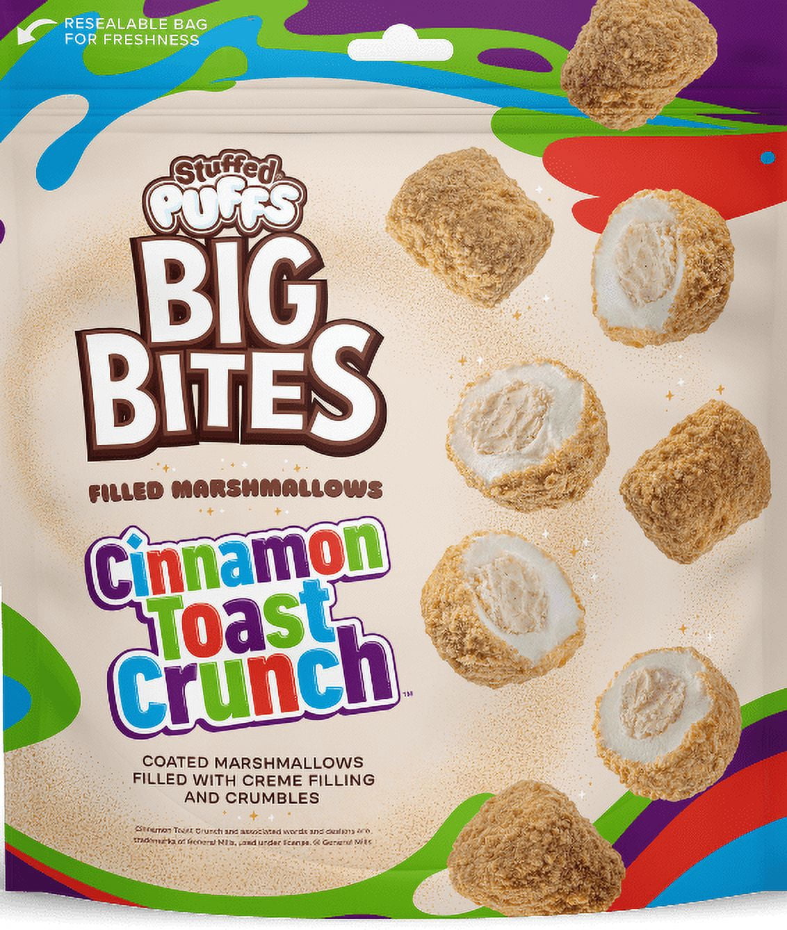 Stuffed Puffs ® Big Bites Cinnamon Toast Crunch Filled Marshmallow Bag ...