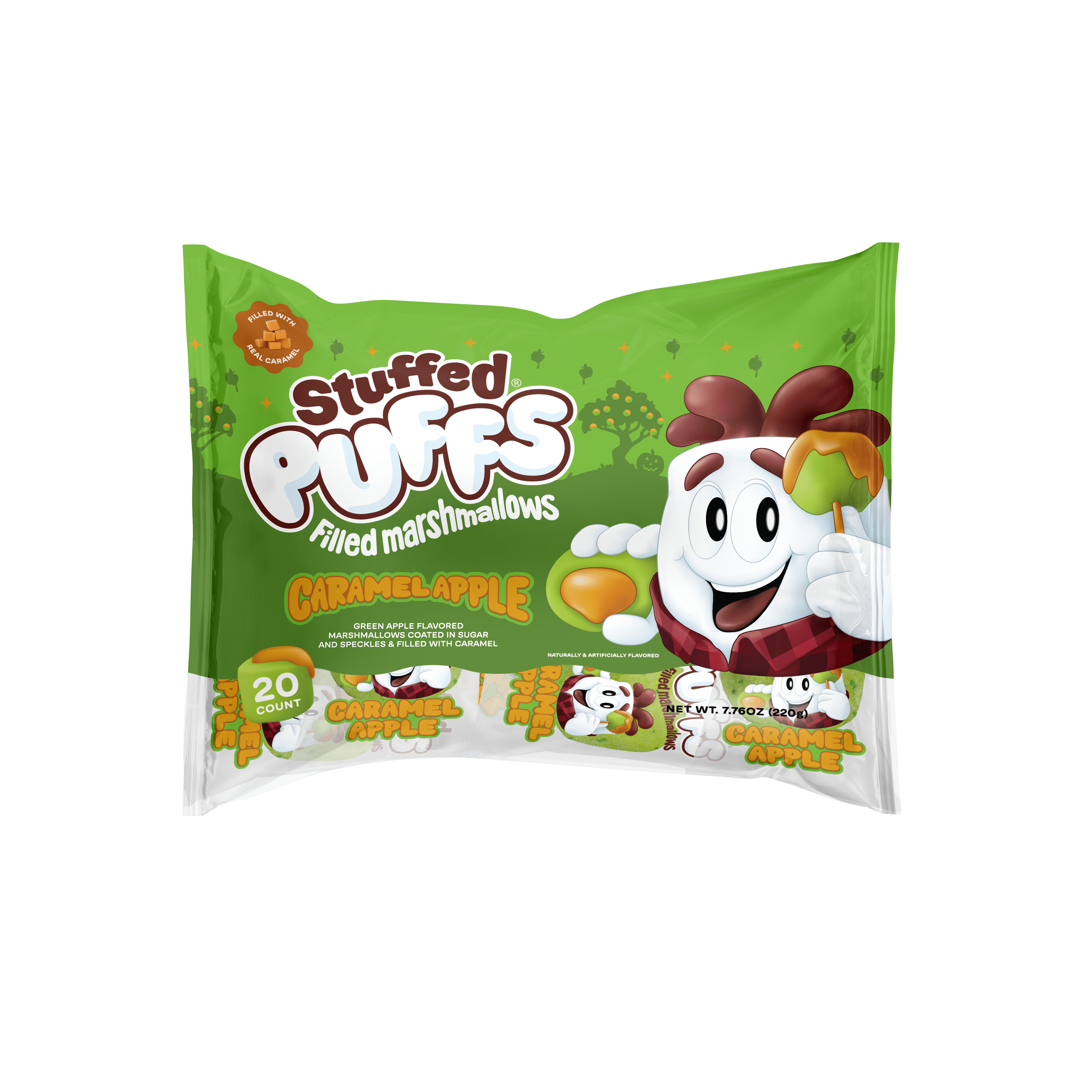 Stuffed Puffs Halloween Caramel Filled Marshmallows with Apple Flavor ...