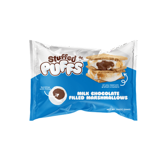 Stuffed Puffs Chocolate Filled Vanilla Marshmallows 8.6oz Bag for S ...