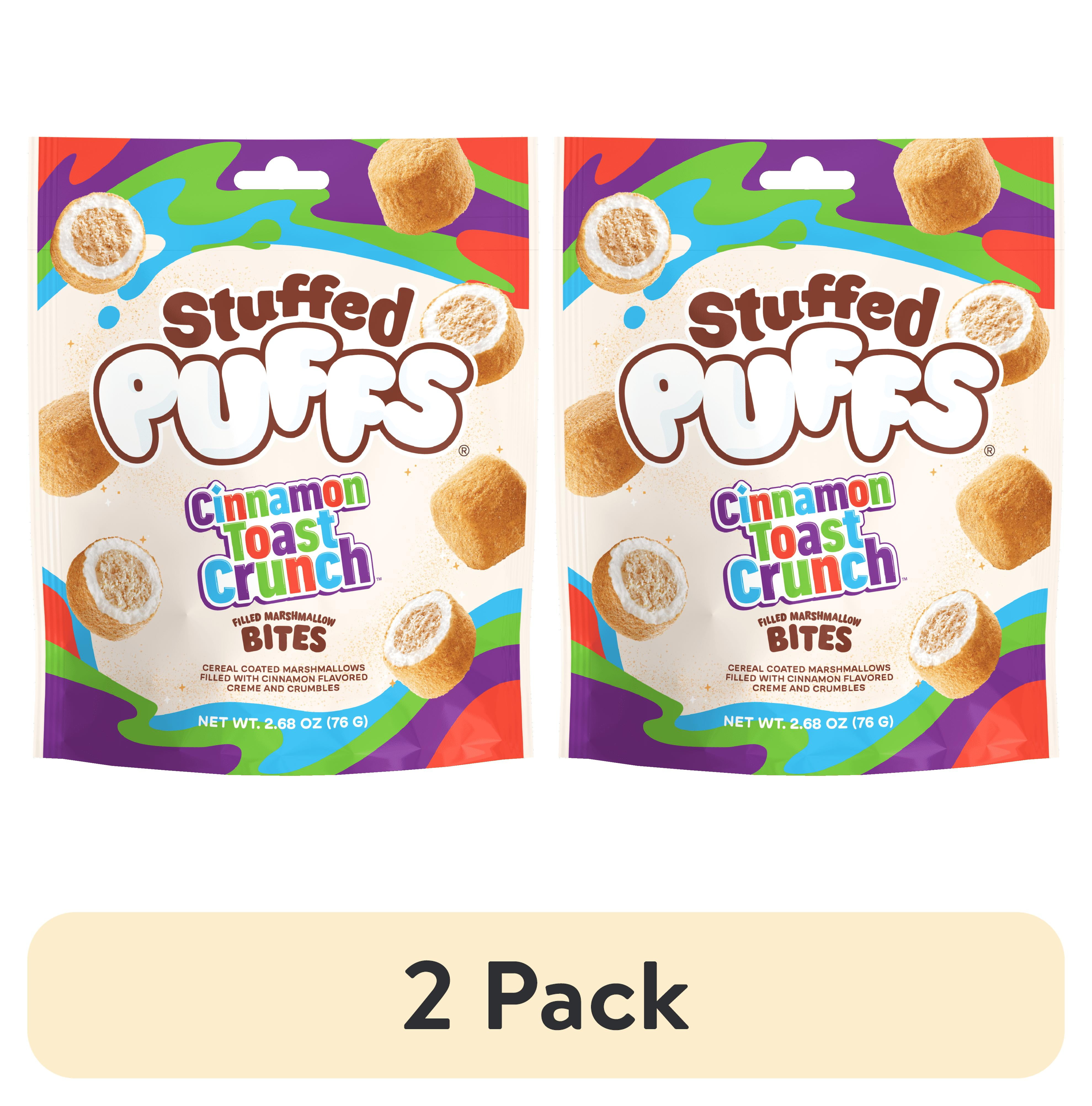 (2 pack) Stuffed Puffs Filled Marshmallow Bites, Cinnamon Toast Crunch ...
