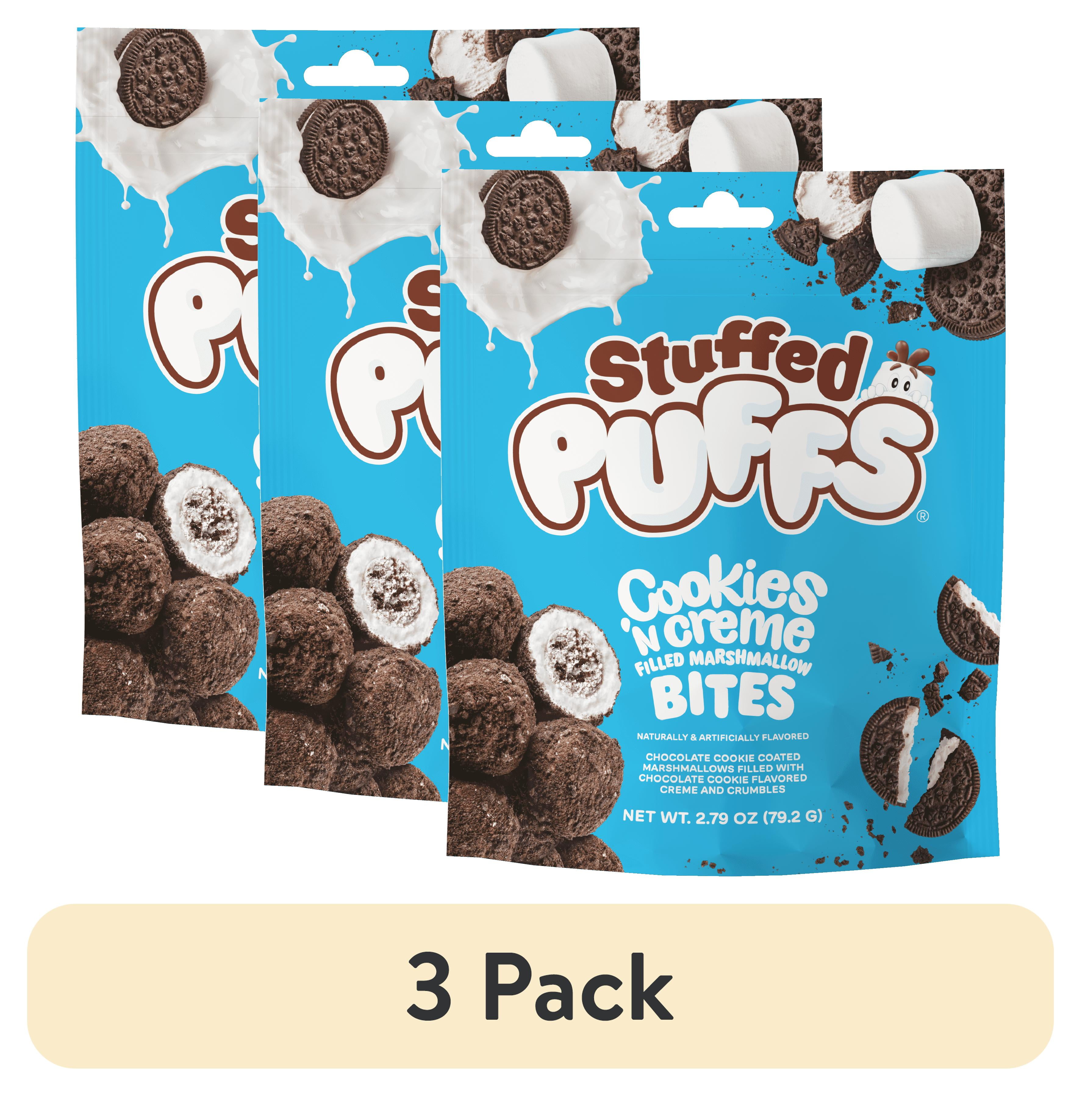 (3 pack) Stuffed Puffs Filled Marshmallow Bites, Cookies n Creme, 2.79 ...