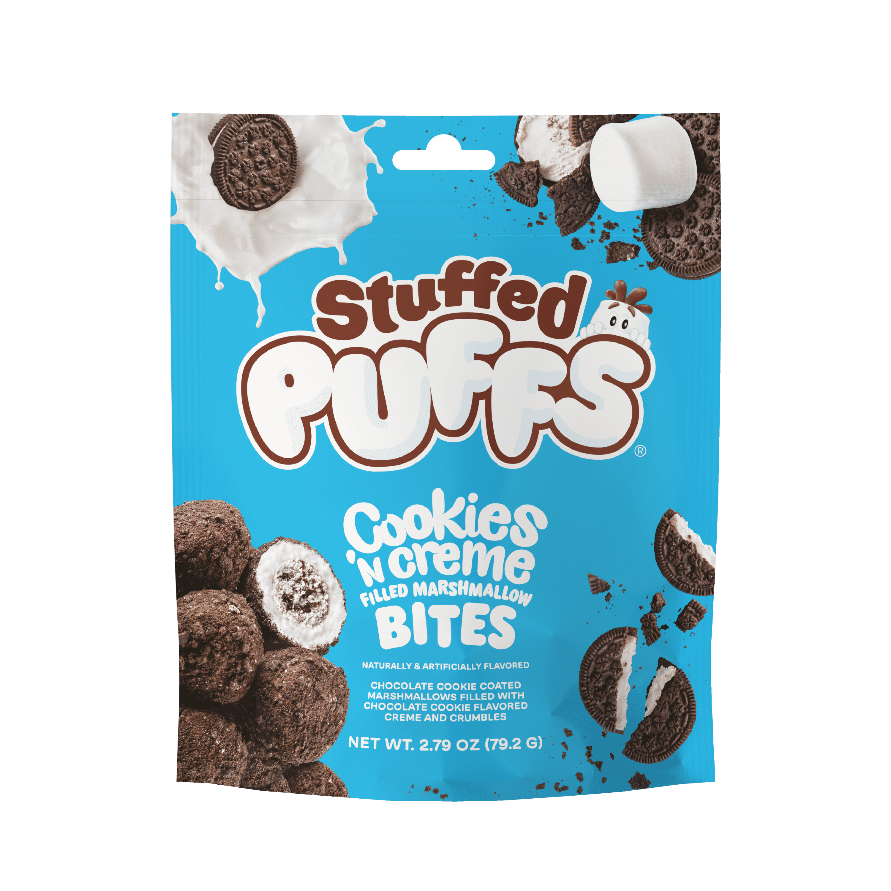 Stuffed Puffs Filled Marshmallow Bites, Cookies n Creme, 2.79 oz Bag ...