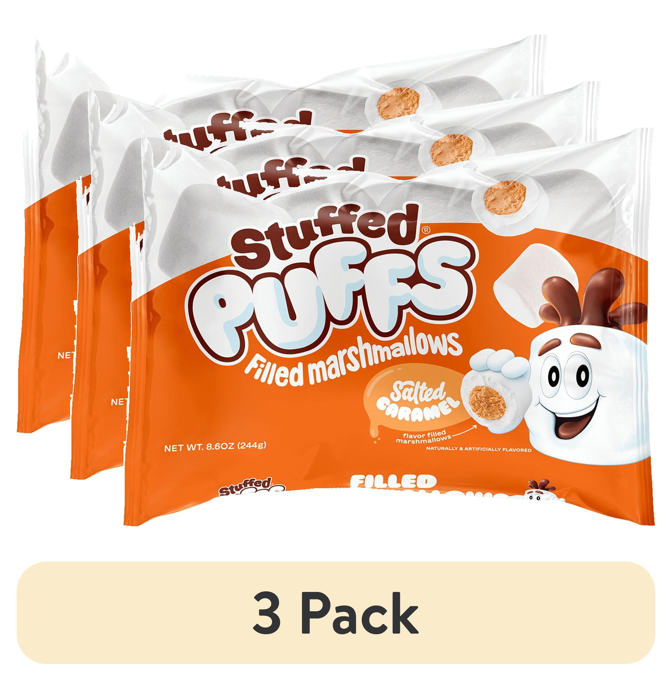 (3 pack) Stuffed Puffs Filled Marshmallows, Salted Caramel, 8.6 oz Bag ...