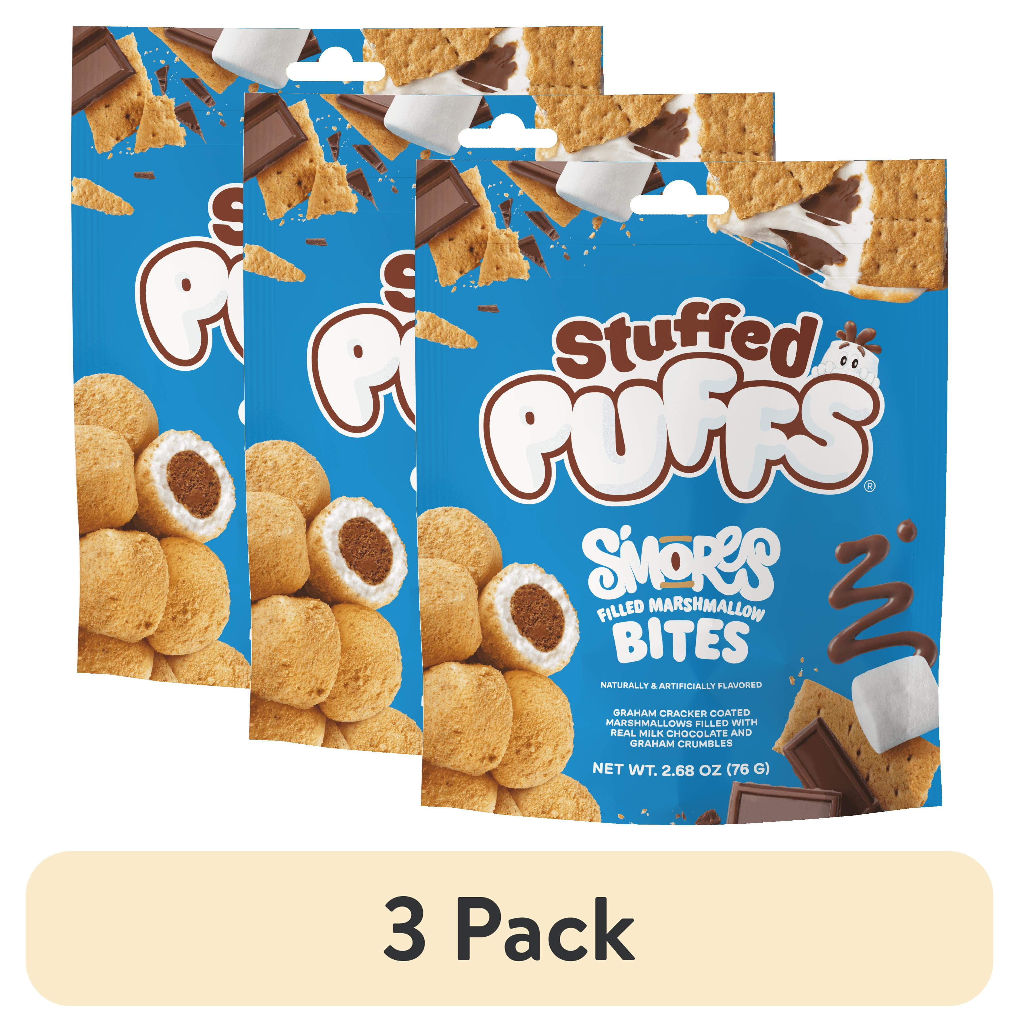 (3 pack) Stuffed Puffs Smores Bites - Chocolate filled marshmallow ...