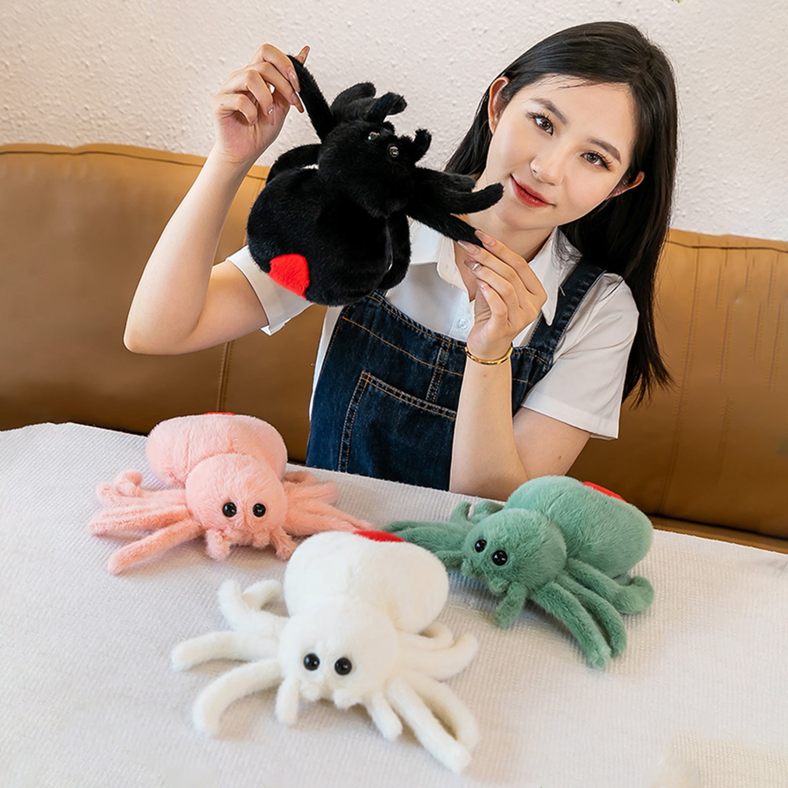 Stuffed Spider Toy Plush Toy Good Detail Realistic Elastic Soft Couch ...