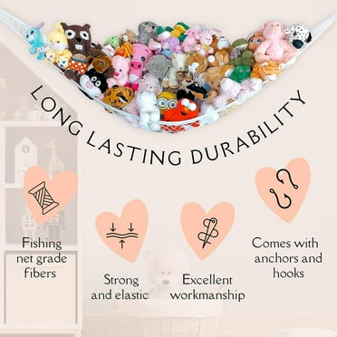 LUCKDEER Large Wall Hanging Stuffed Animal Storage Holder for Kids ...