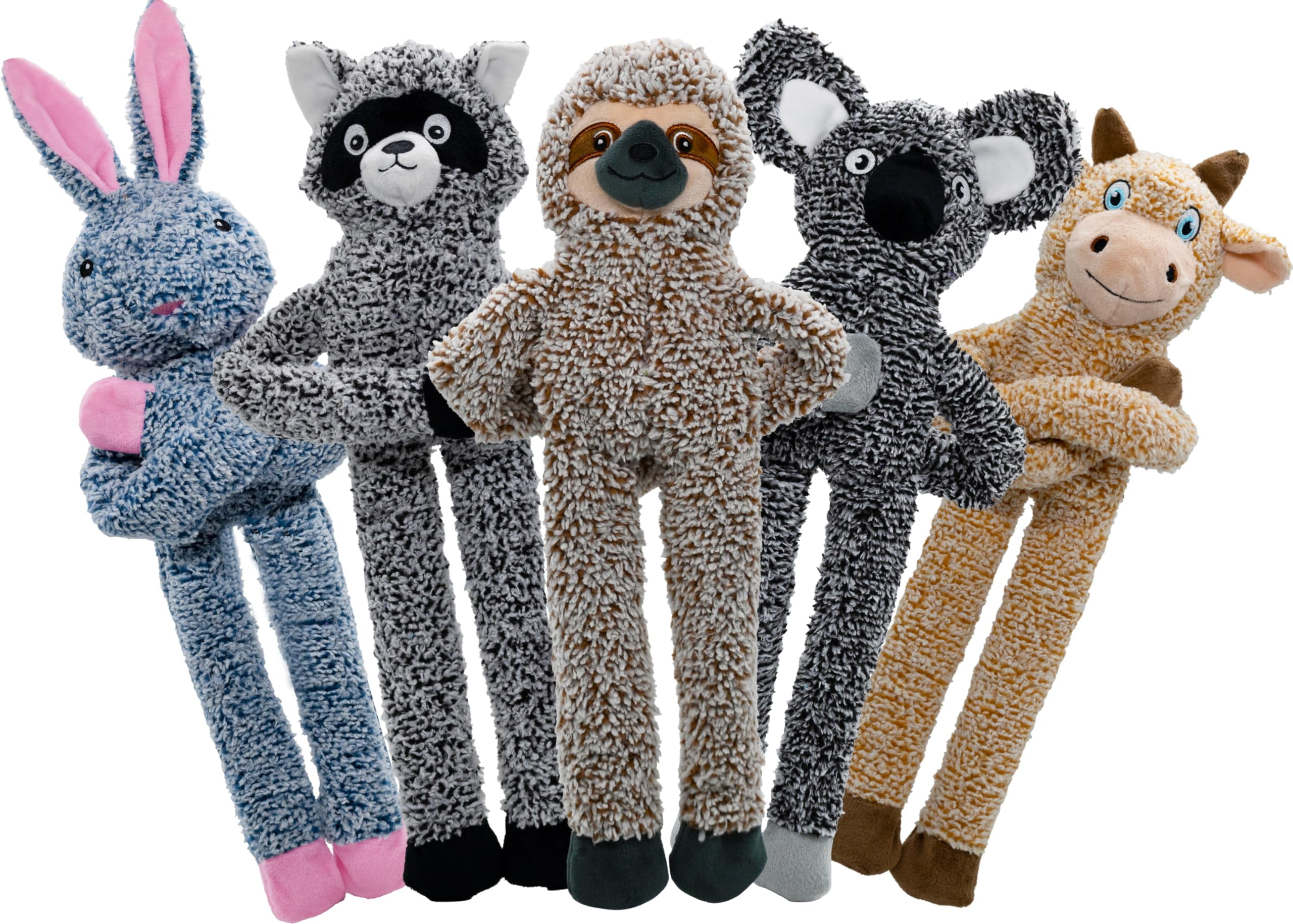 No Stuffing Dog Toys for Large ATT1Dogs, 5 Pack Squeaky Crinkle ...