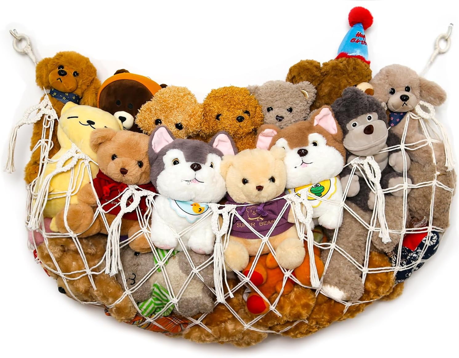 Stuffy Animal Net for Stuffed Animals Storage Hammock Macrame Stuffed ...