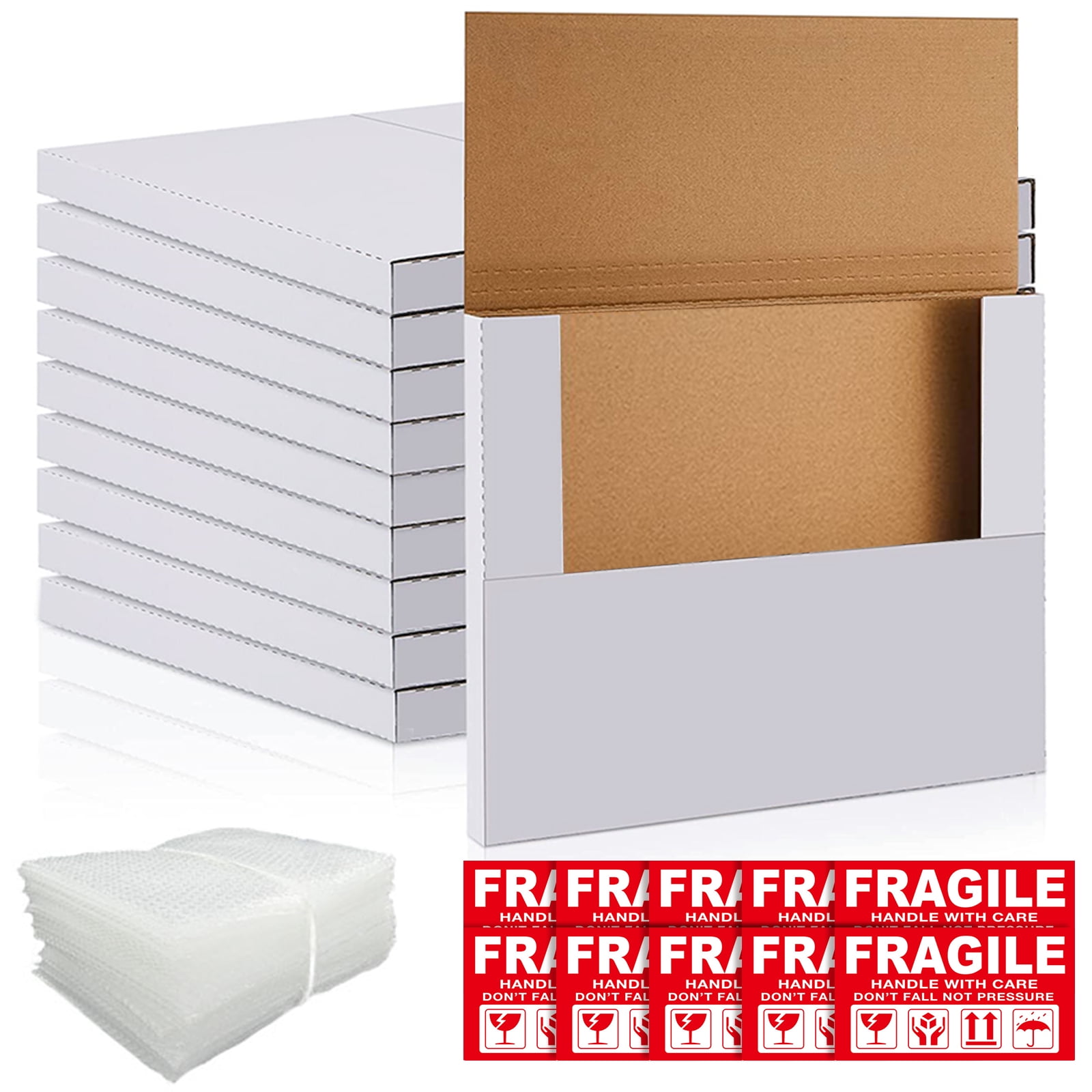 Stuffygreenus 10-Pack Vinyl Record Shipping Mailers, 12.6"x12.6"x1 ...