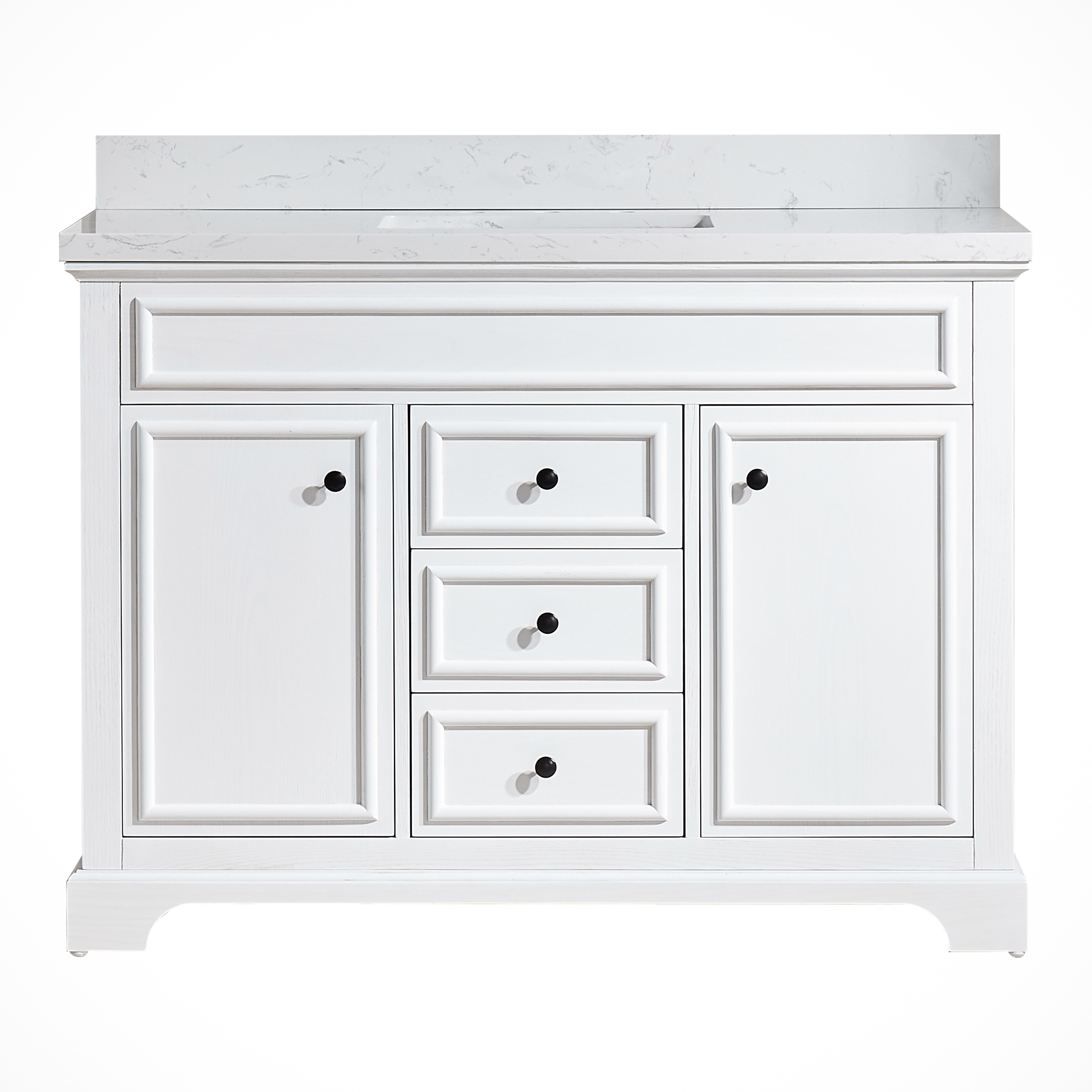 Stufurhome Alisson Dark Blue 48 inch Single Sink Bathroom Vanity ...