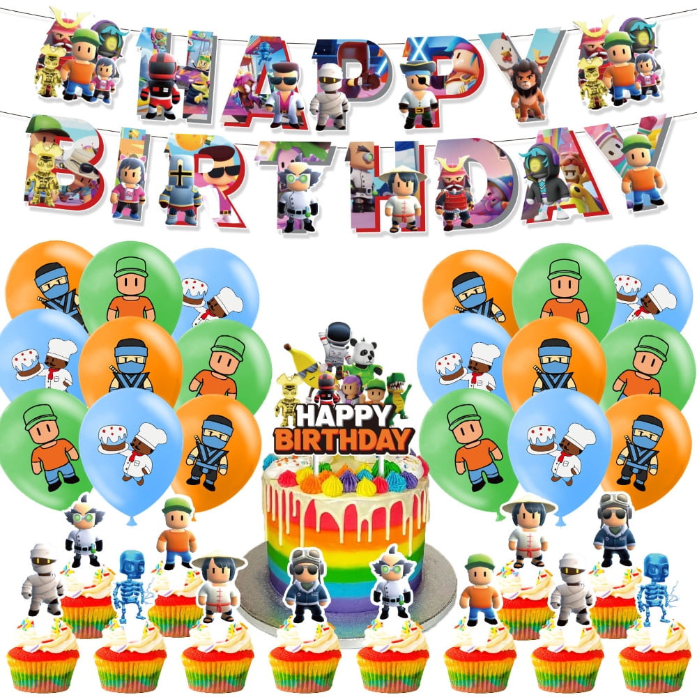 Stumble Guys Birthday Party Decorations, Game Theme Birthday Party ...