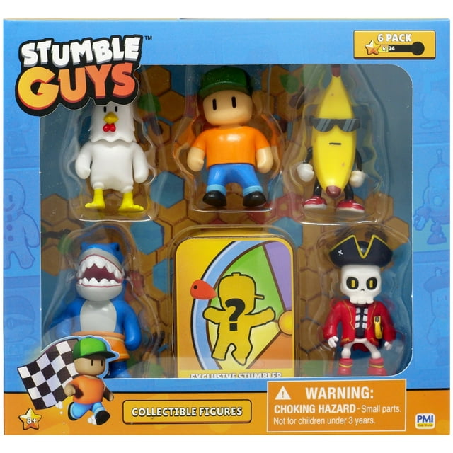 Stumble Guys Collectible Action Figures, Assortment Multicolor, 6 Pack ...