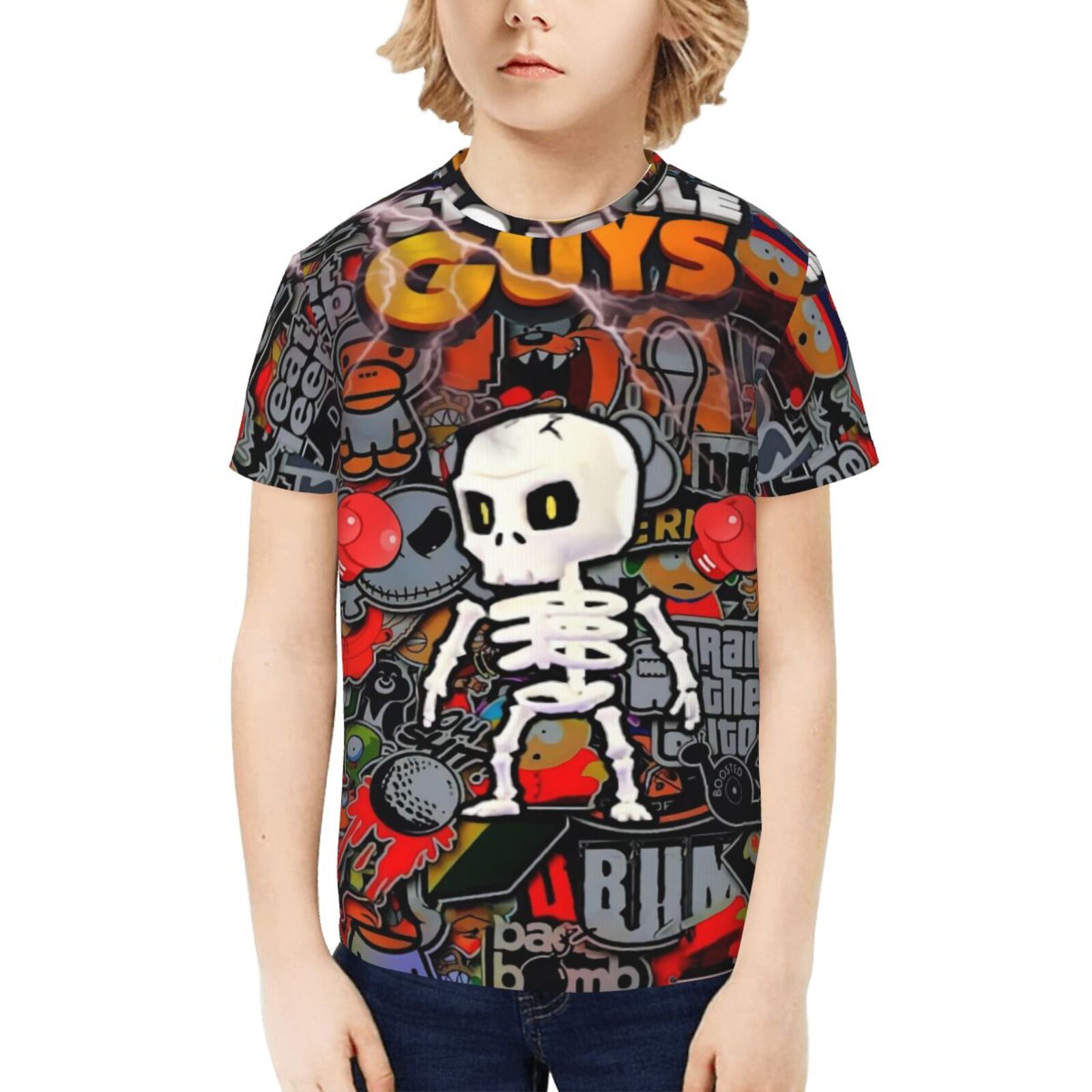Stumble Guys Kids 3D Print Graphic T Shirts Funny Cartoon Casual Short ...