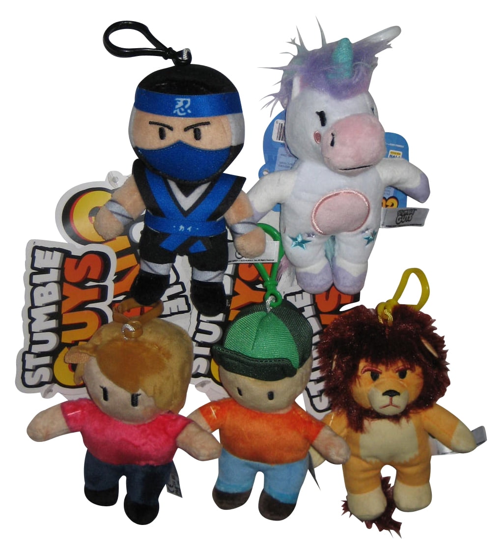 Stumble Guys PMI Kids World 5-Inch Clip-On Plush Keychain Set - (5 ...