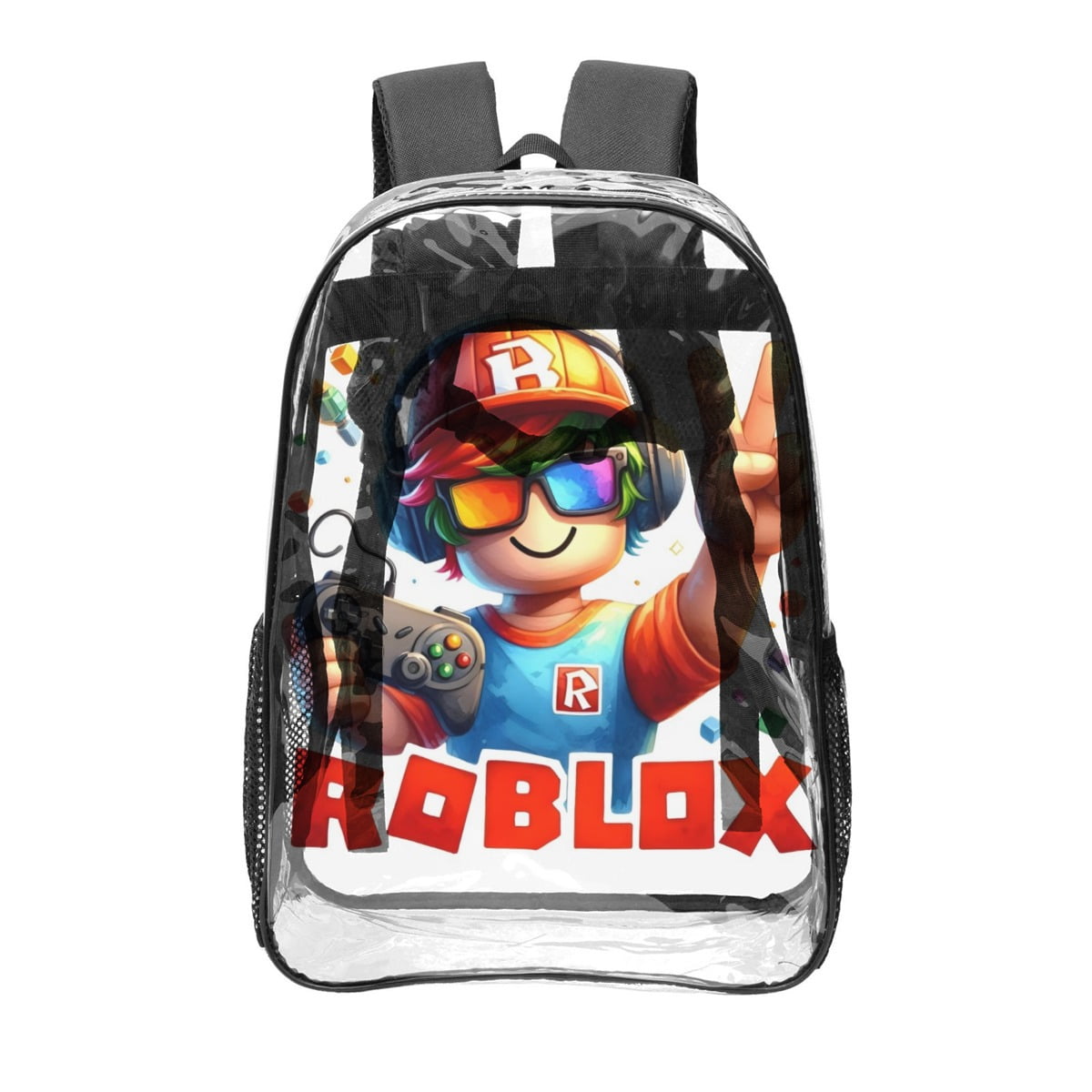 Stumble Guys Pattern Transparent Backpack Lightweight And fashionable ...