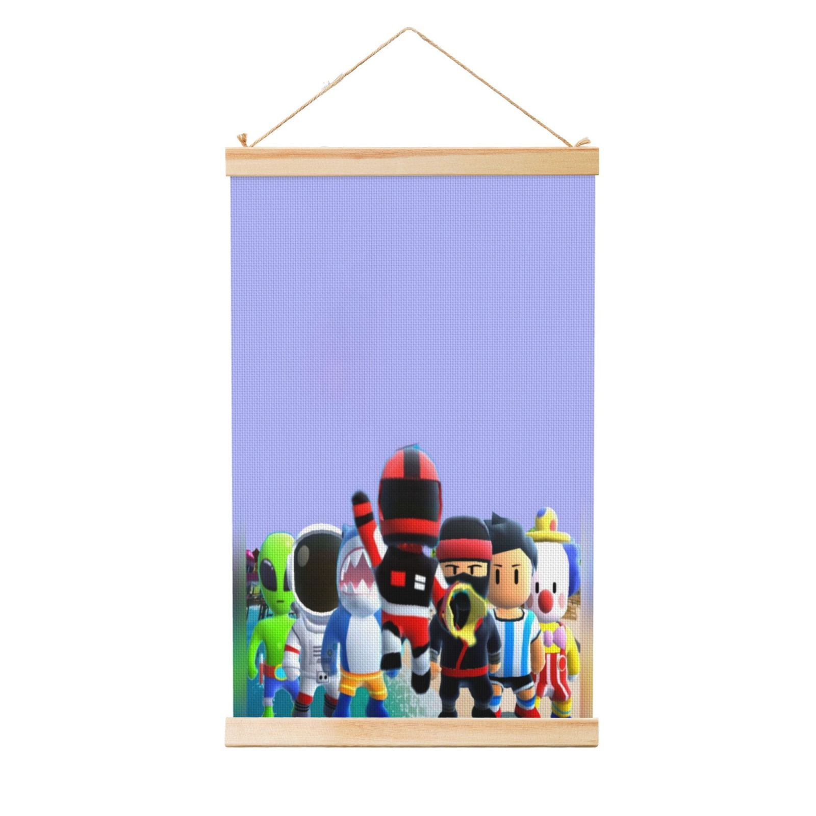 Stumble Guys Posters Wall Hanging Wooden Shaft Poster Wall Art ...