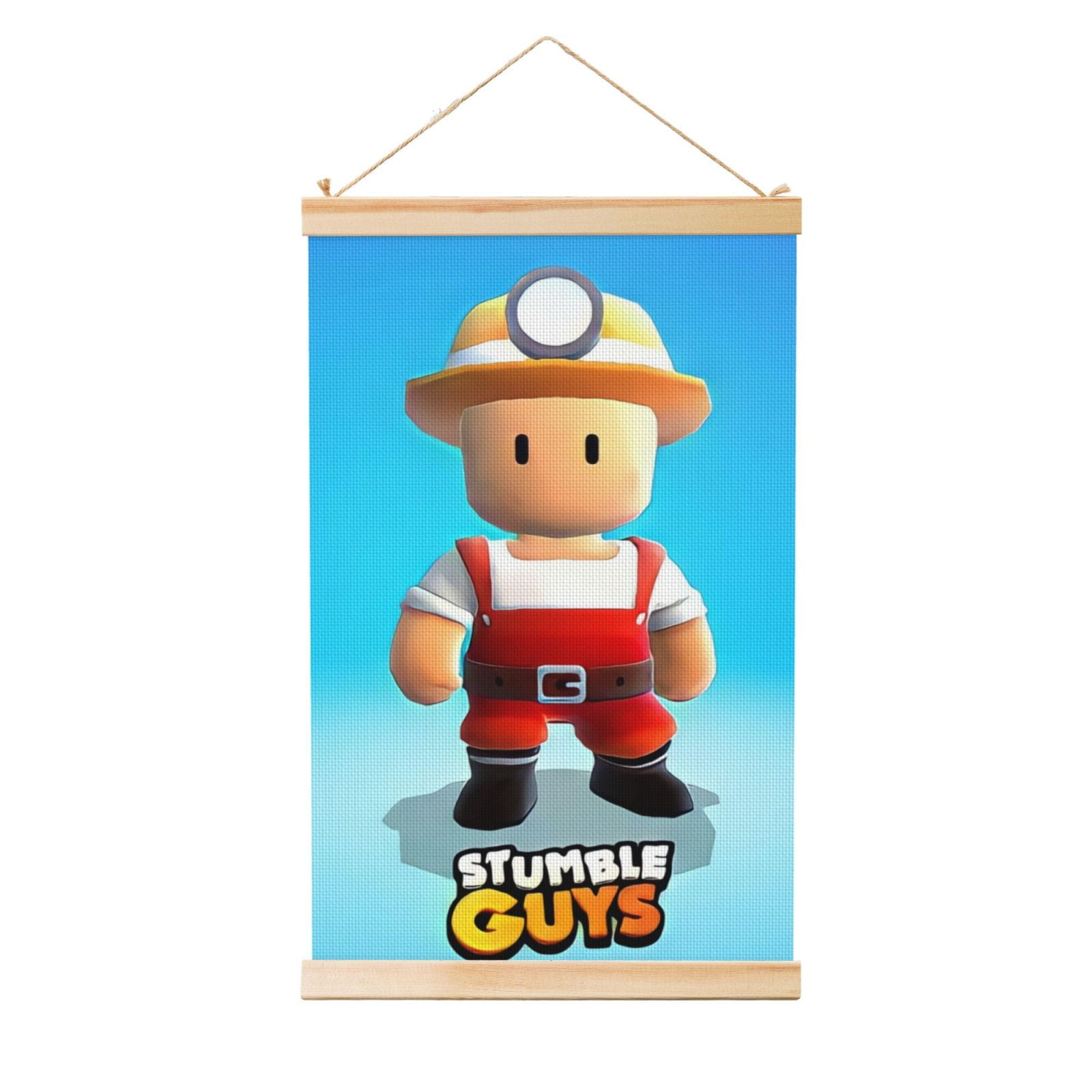 Stumble Guys Posters Wall Hanging Wooden Shaft Poster Wall Art ...